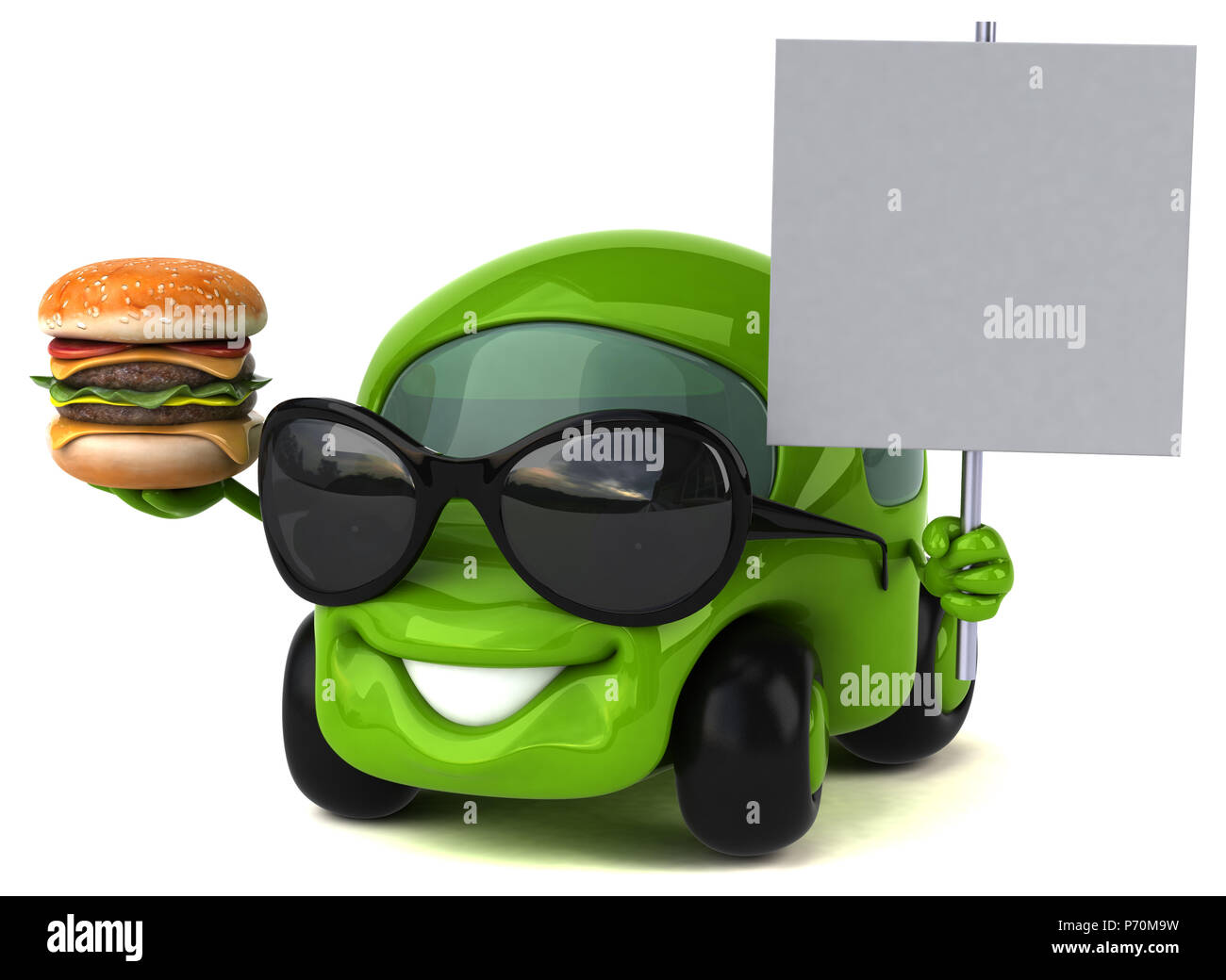 Fun car - 3D Illustration Stock Photo - Alamy