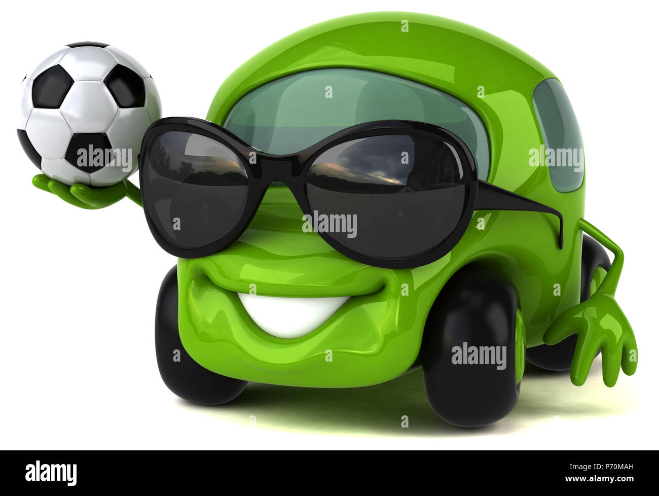 Fun car - 3D Illustration Stock Photo - Alamy