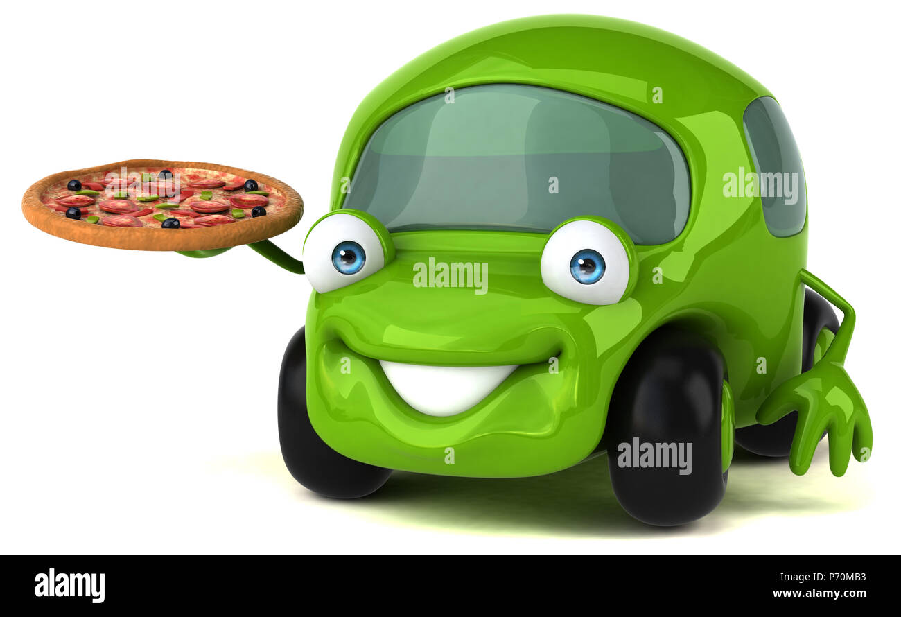 Fun car - 3D Illustration Stock Photo - Alamy