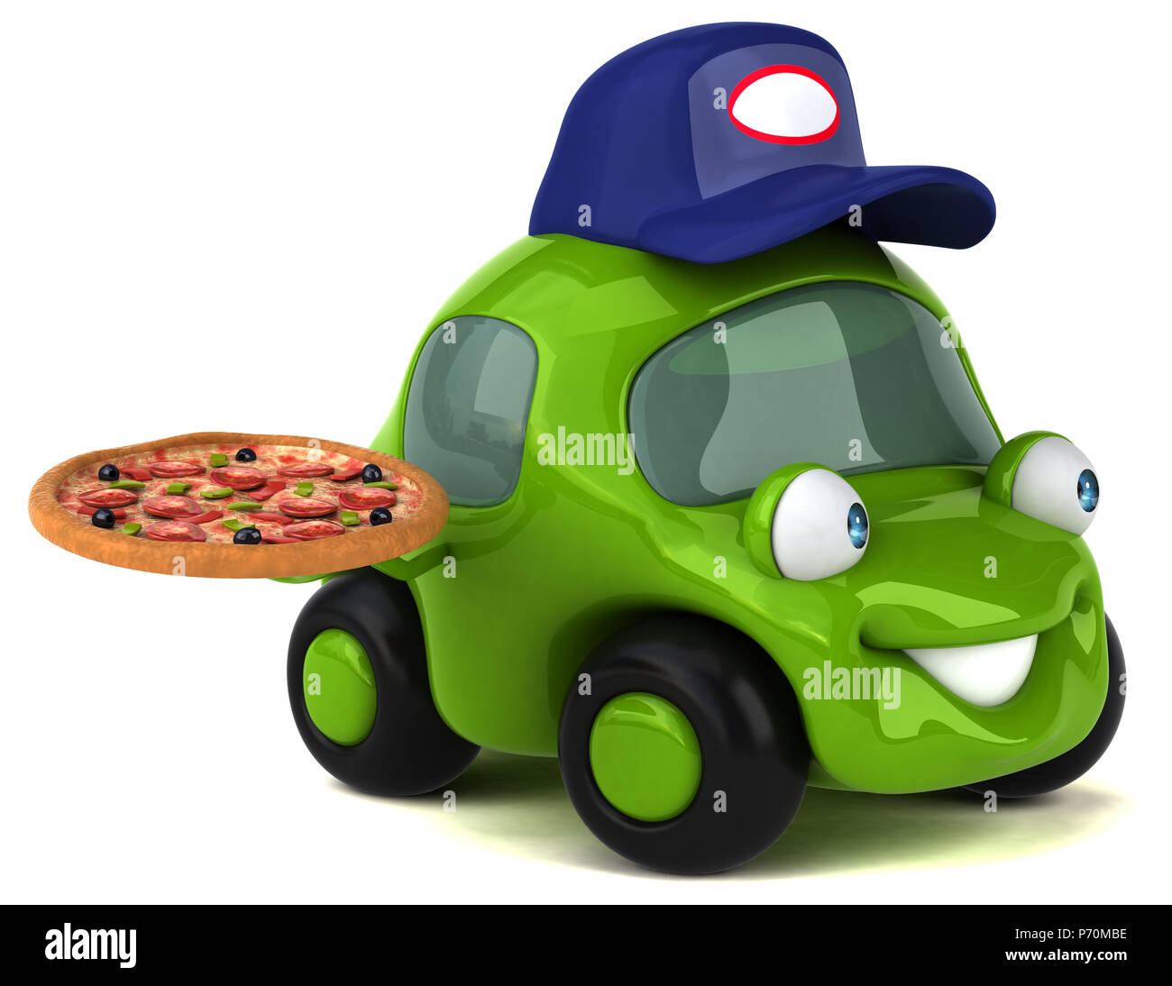 Fun car - 3D Illustration Stock Photo - Alamy