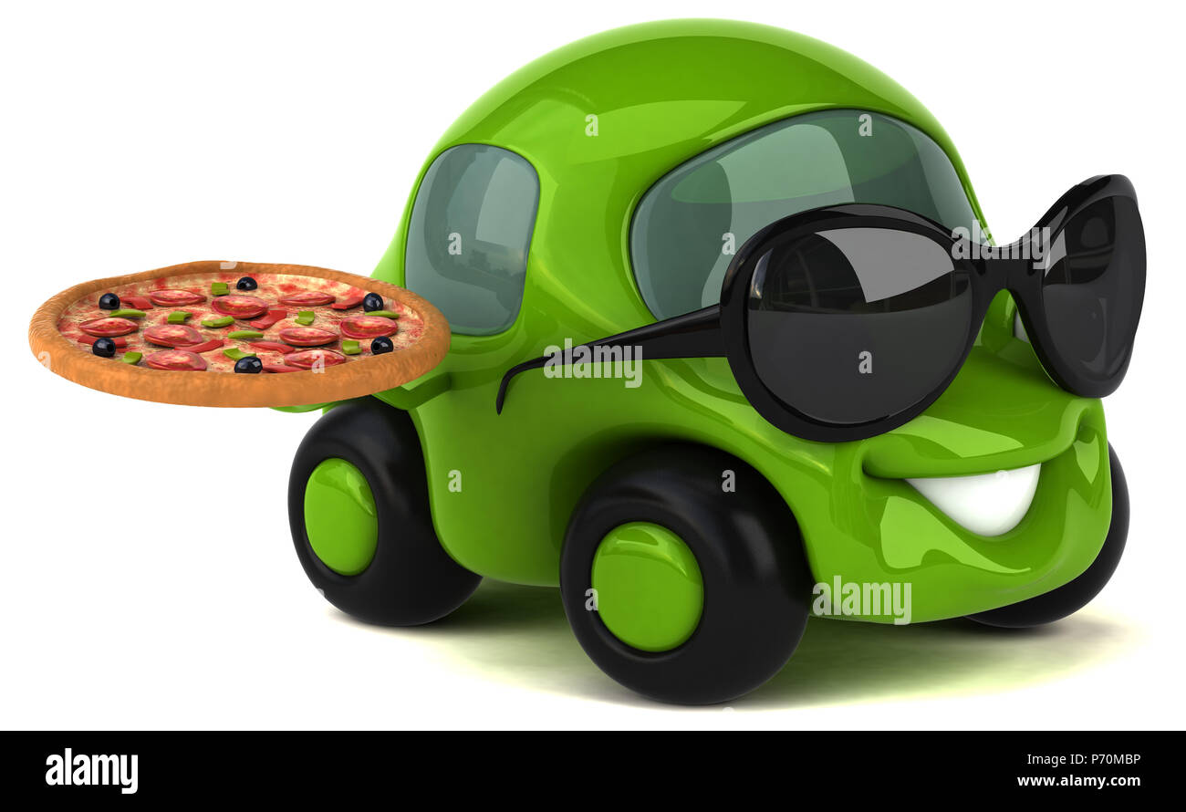 Fun car - 3D Illustration Stock Photo - Alamy