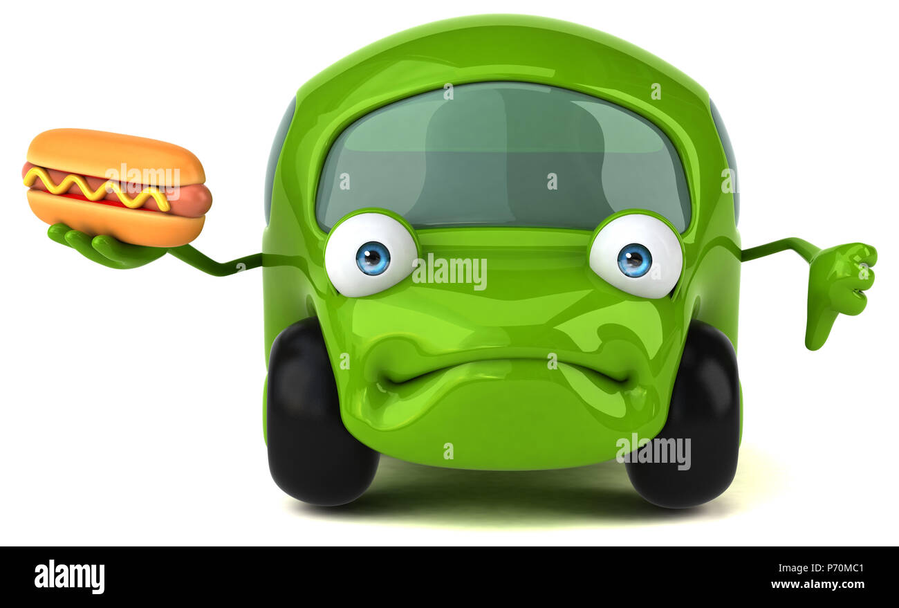 Fun car - 3D Illustration Stock Photo - Alamy