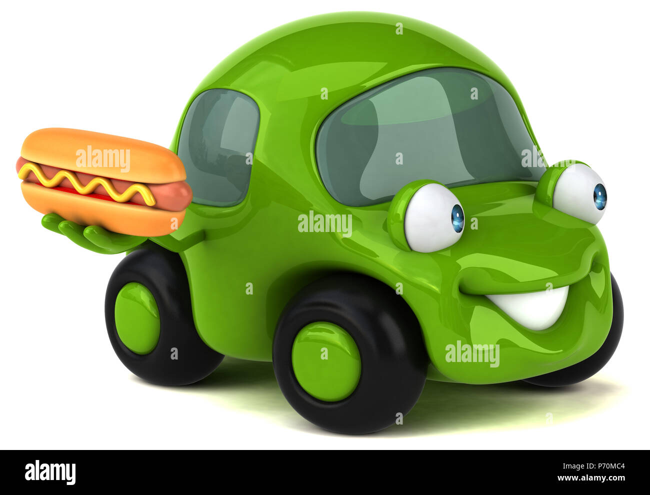 Fun car - 3D Illustration Stock Photo - Alamy