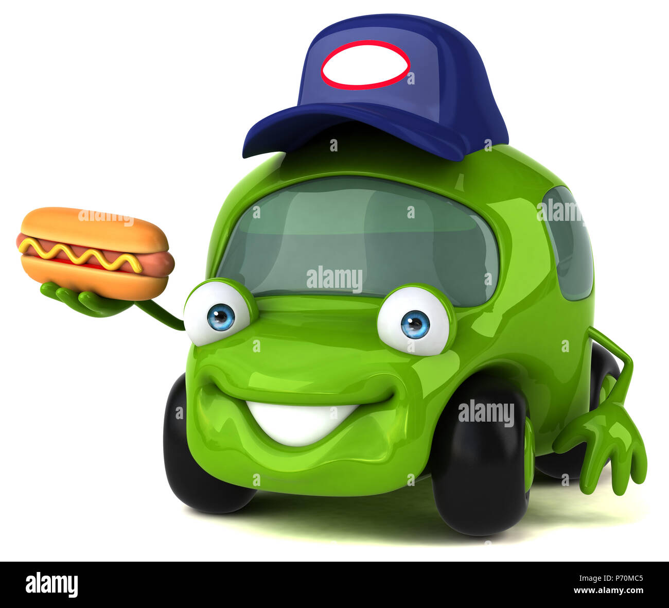 Fun car - 3D Illustration Stock Photo - Alamy