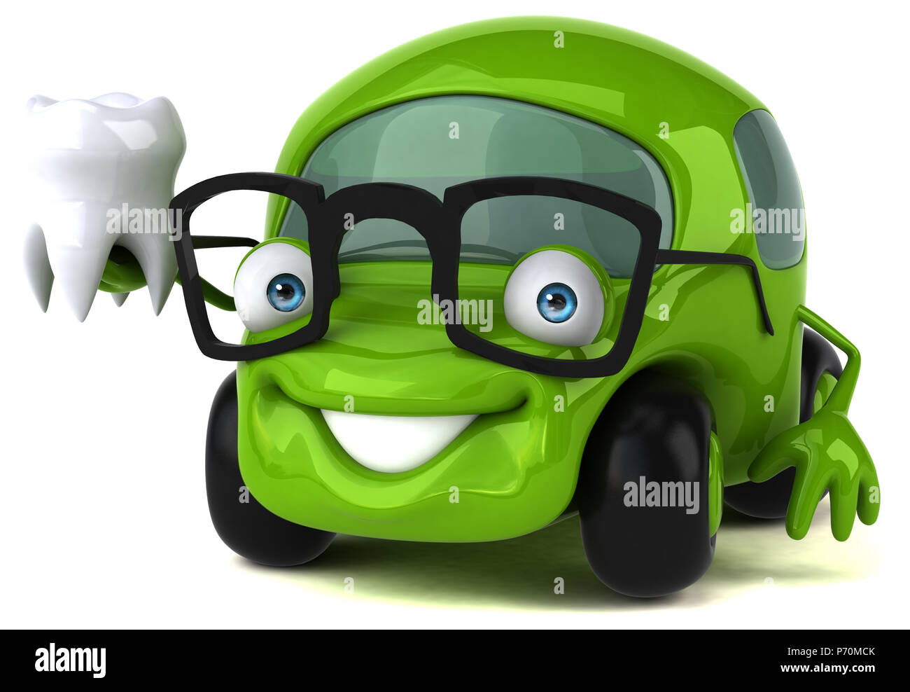 Fun car - 3D Illustration Stock Photo - Alamy