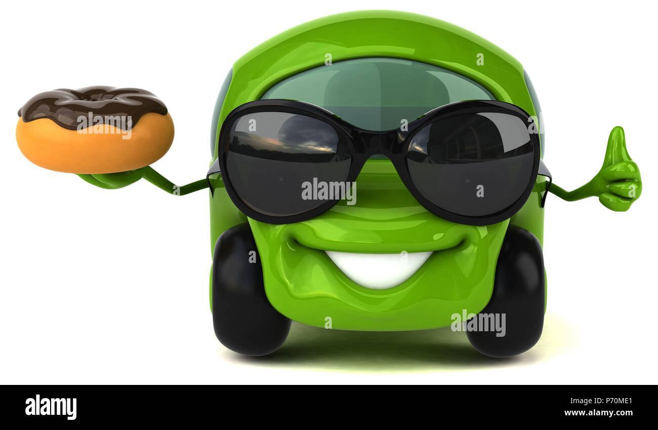 Fun car - 3D Illustration Stock Photo - Alamy