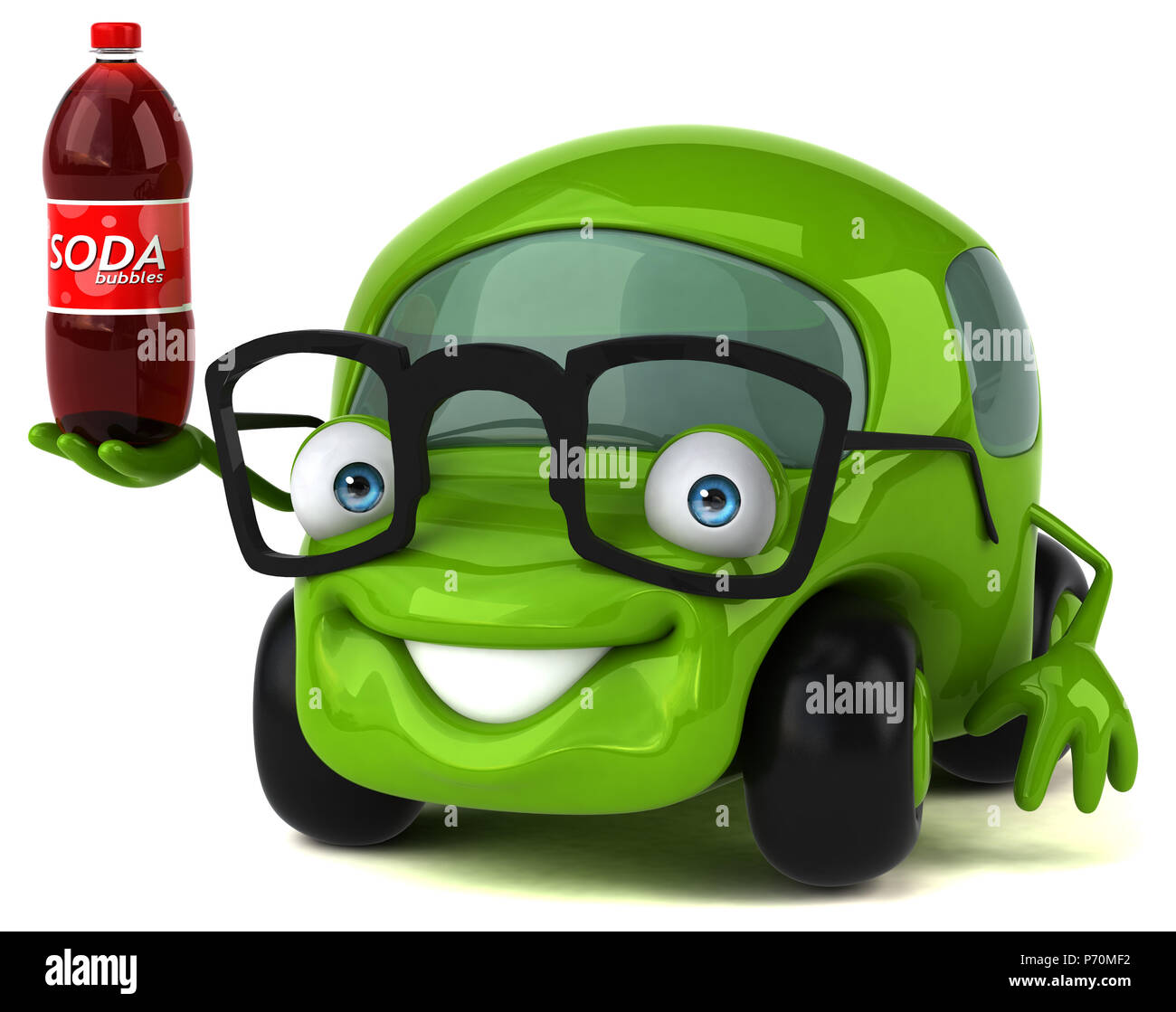 Fun car - 3D Illustration Stock Photo - Alamy