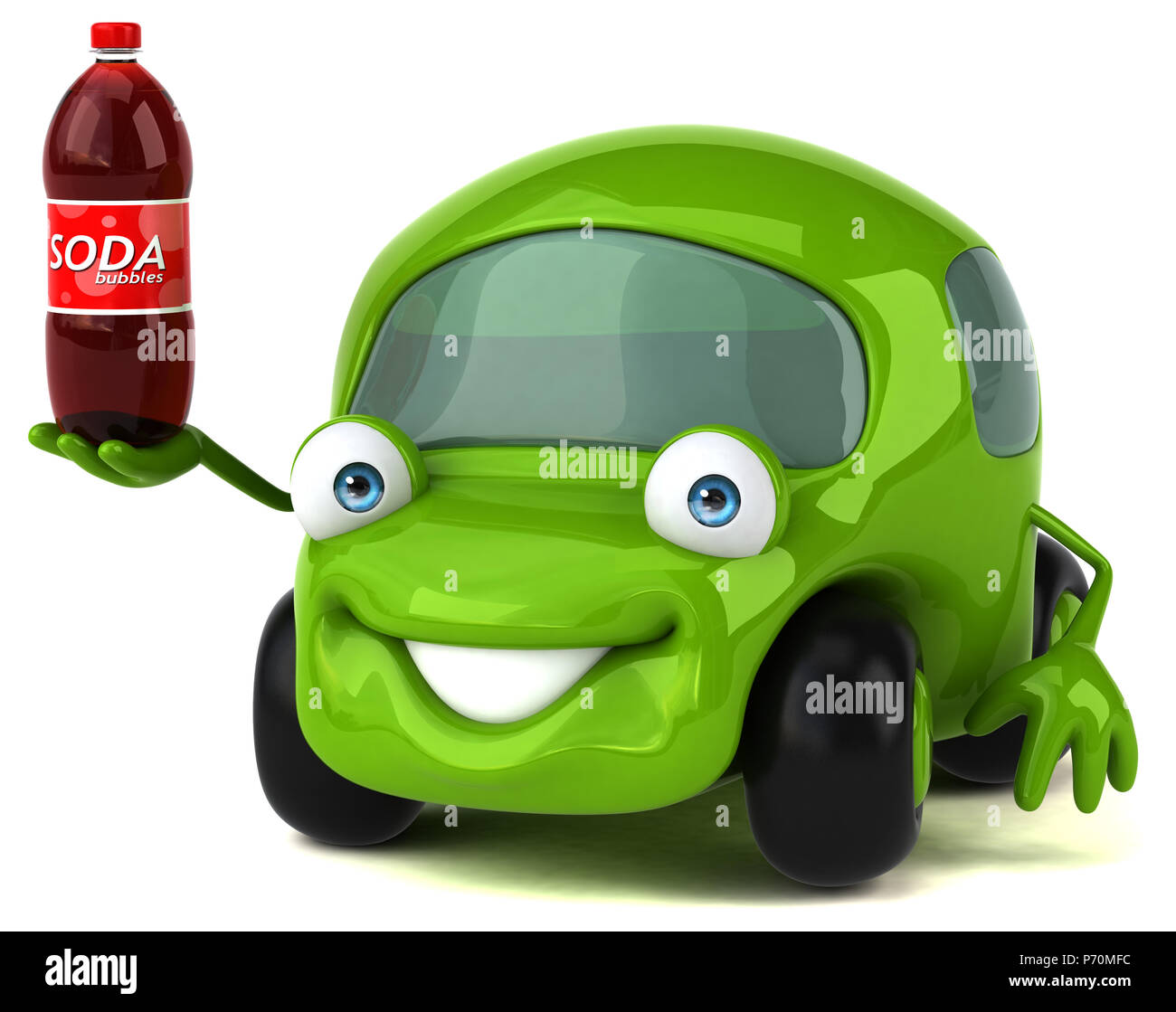 Fun car - 3D Illustration Stock Photo - Alamy