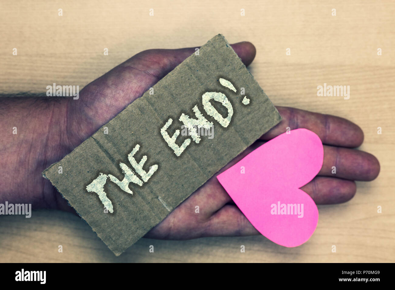 Writing note showing The End Motivational Call. Business photo ...