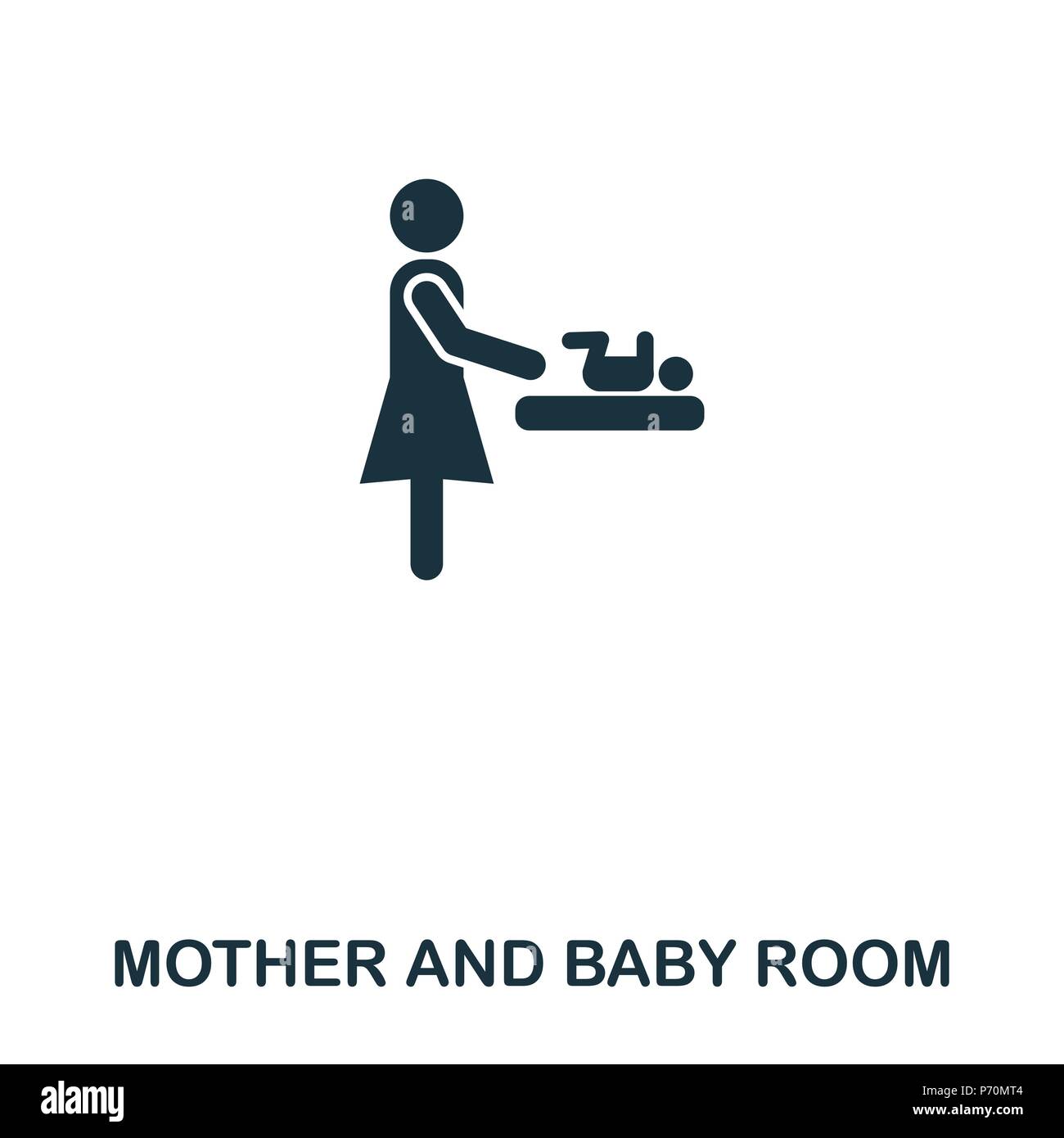 Mother And Baby Room icon. Line style icon design. UI. Illustration of ...