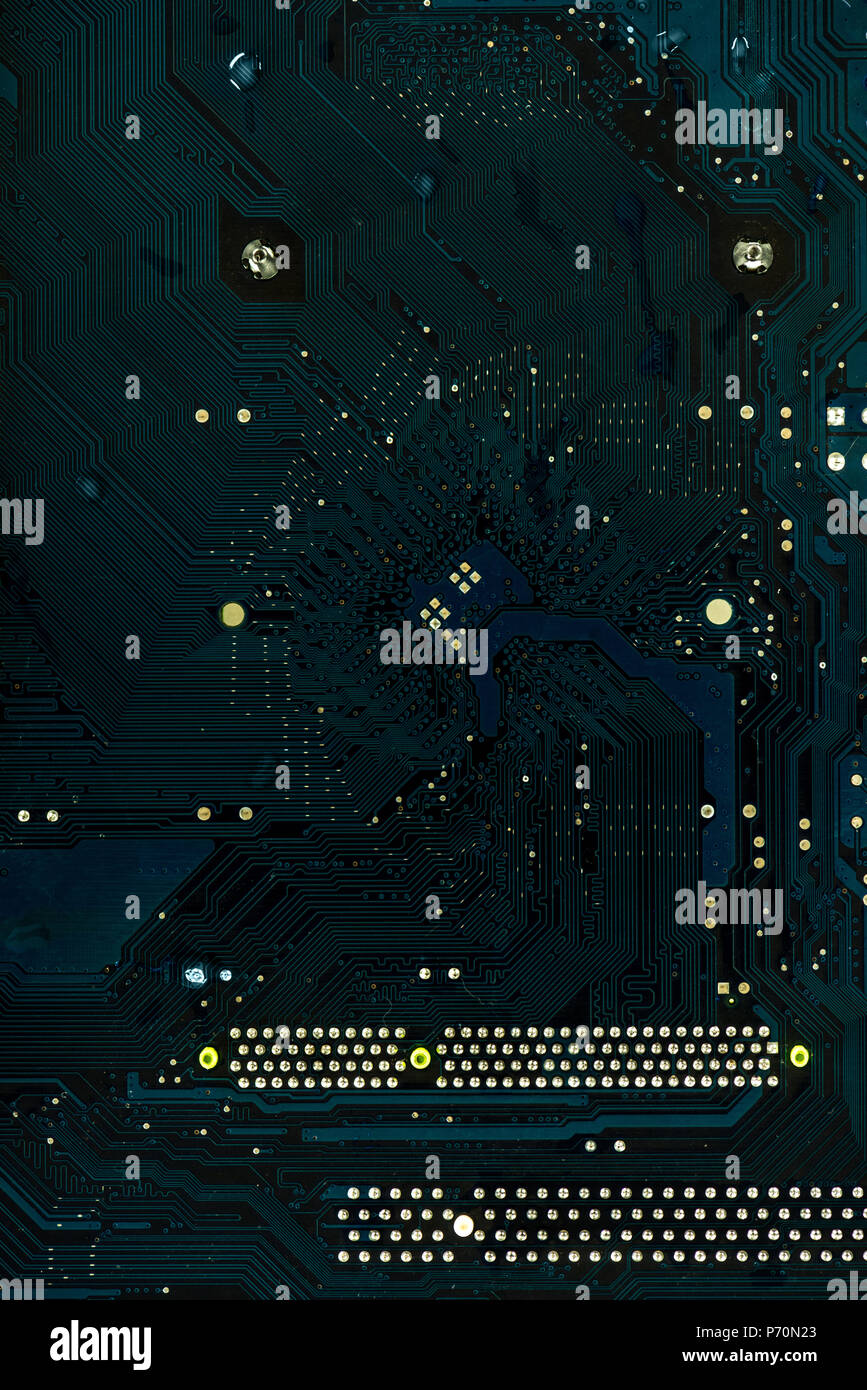 Digital circuit board with microchips and components Stock Photo - Alamy