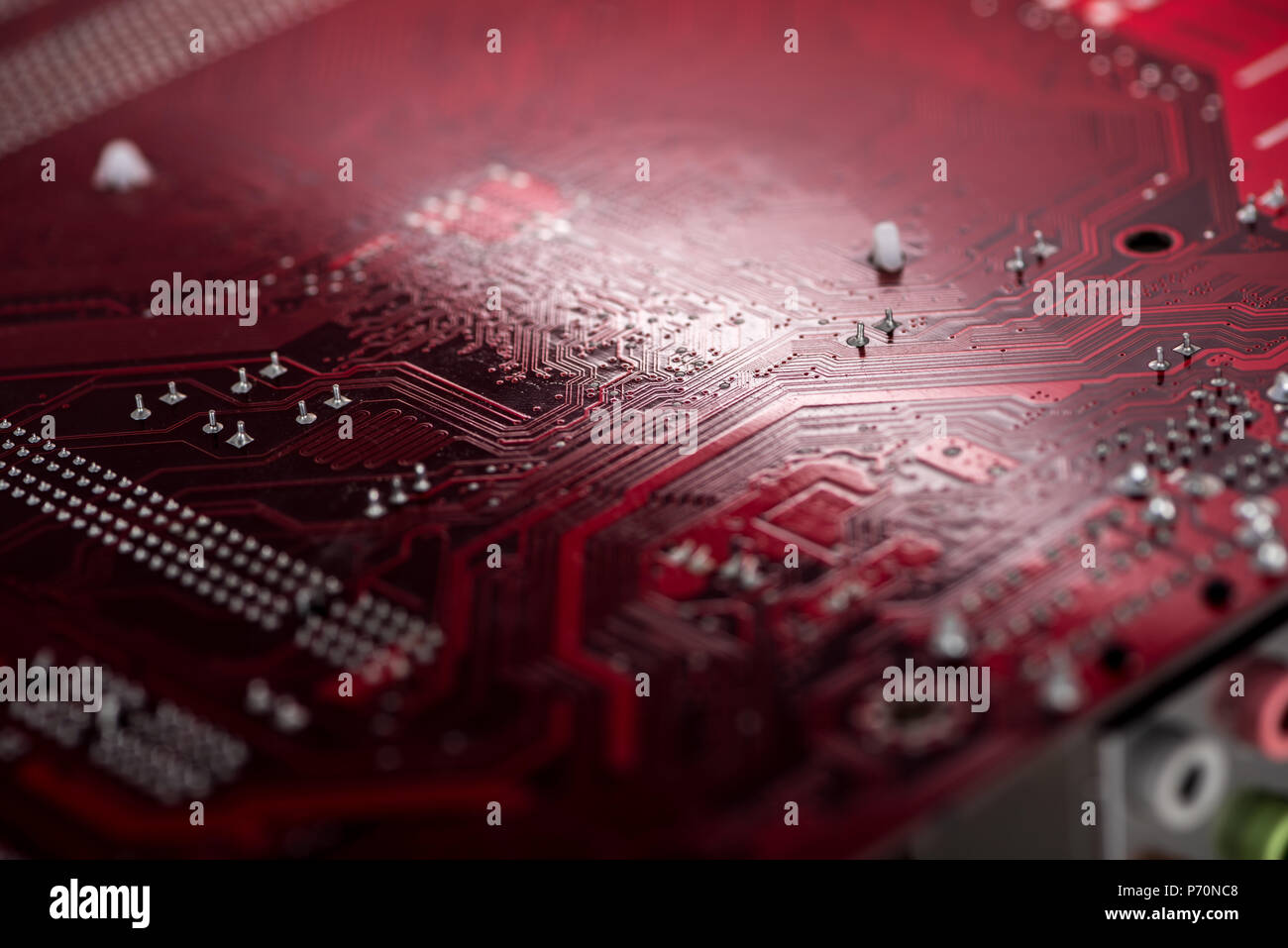 Digital circuit board with microchips and components Stock Photo - Alamy