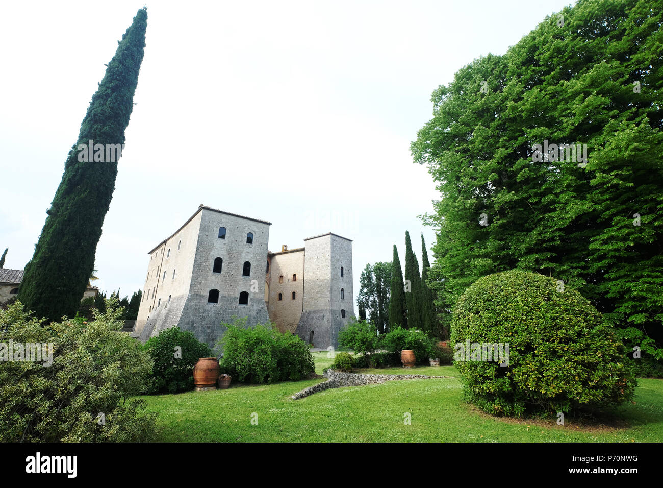 Grotti Castle,Ville di Corsano,siena,Italy Stock Photo - Alamy