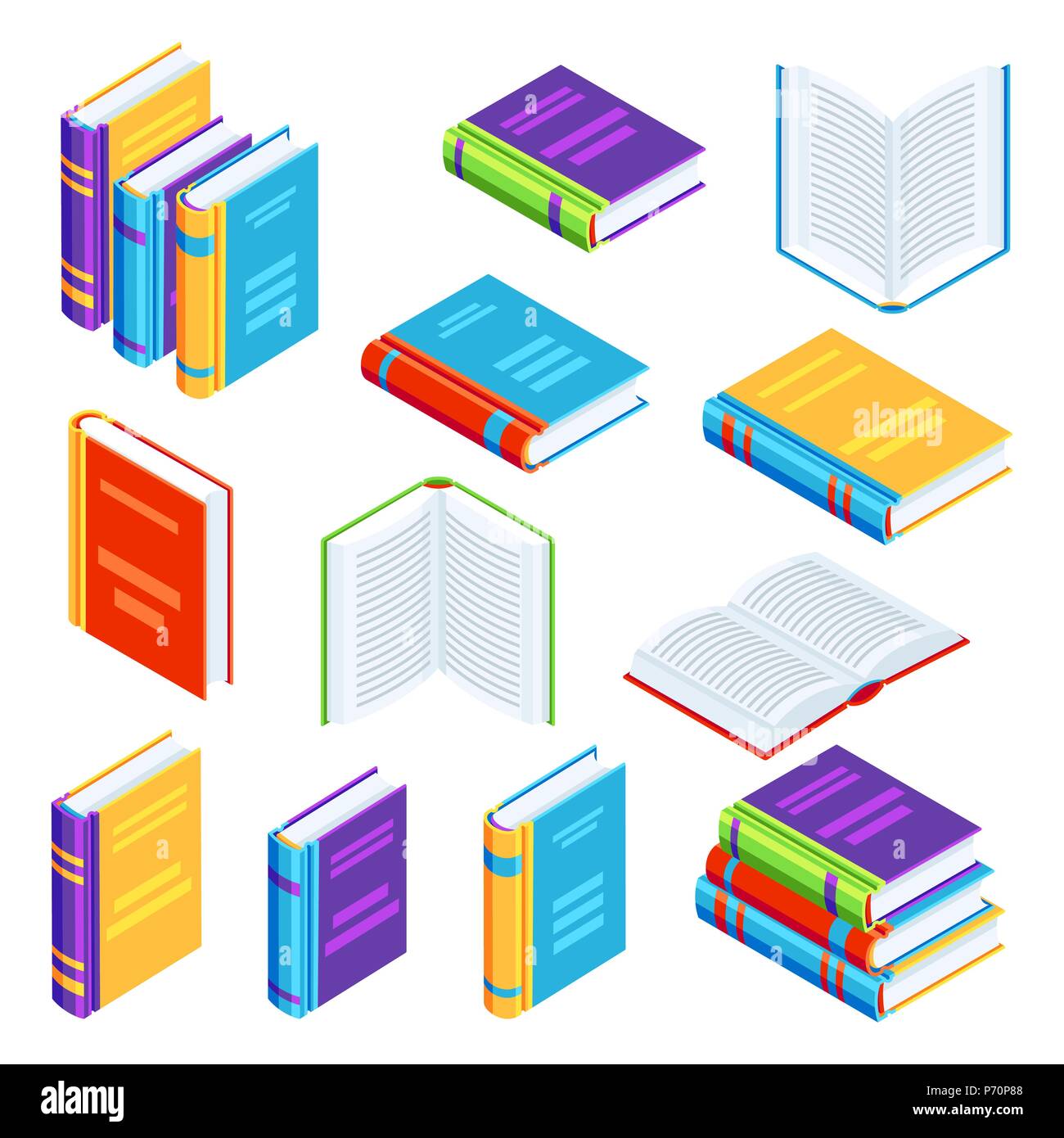 Isometric icons education Stock Vector Images - Alamy