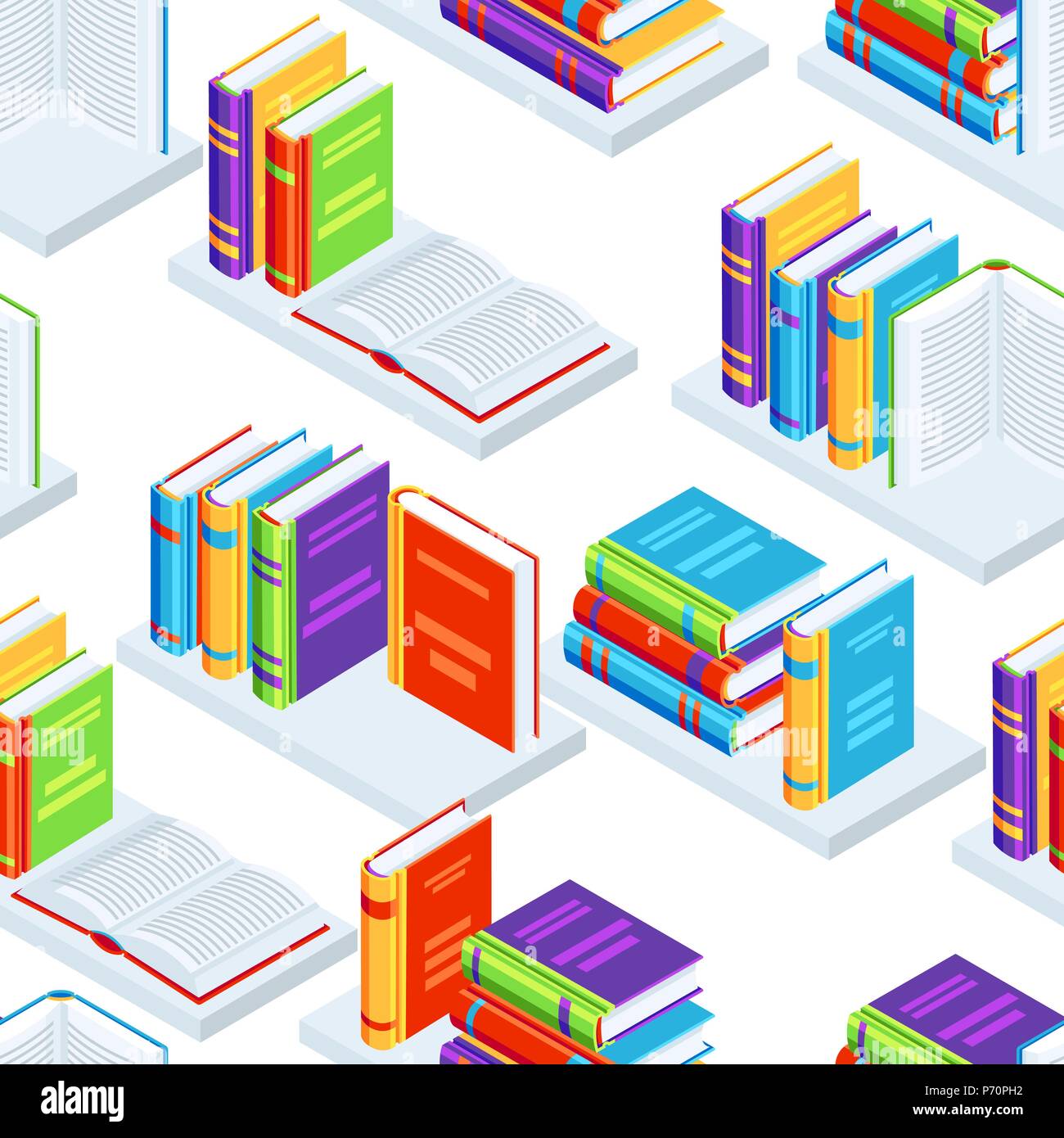 Seamless book shelf hi-res stock photography and images - Alamy