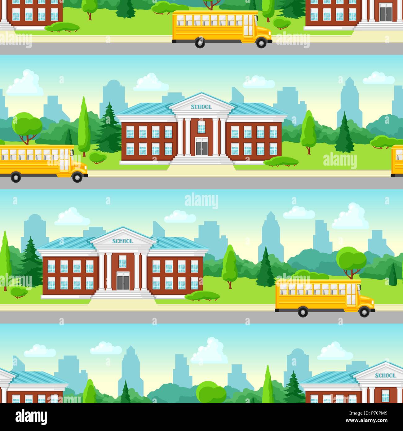 School bus pattern hi-res stock photography and images - Alamy