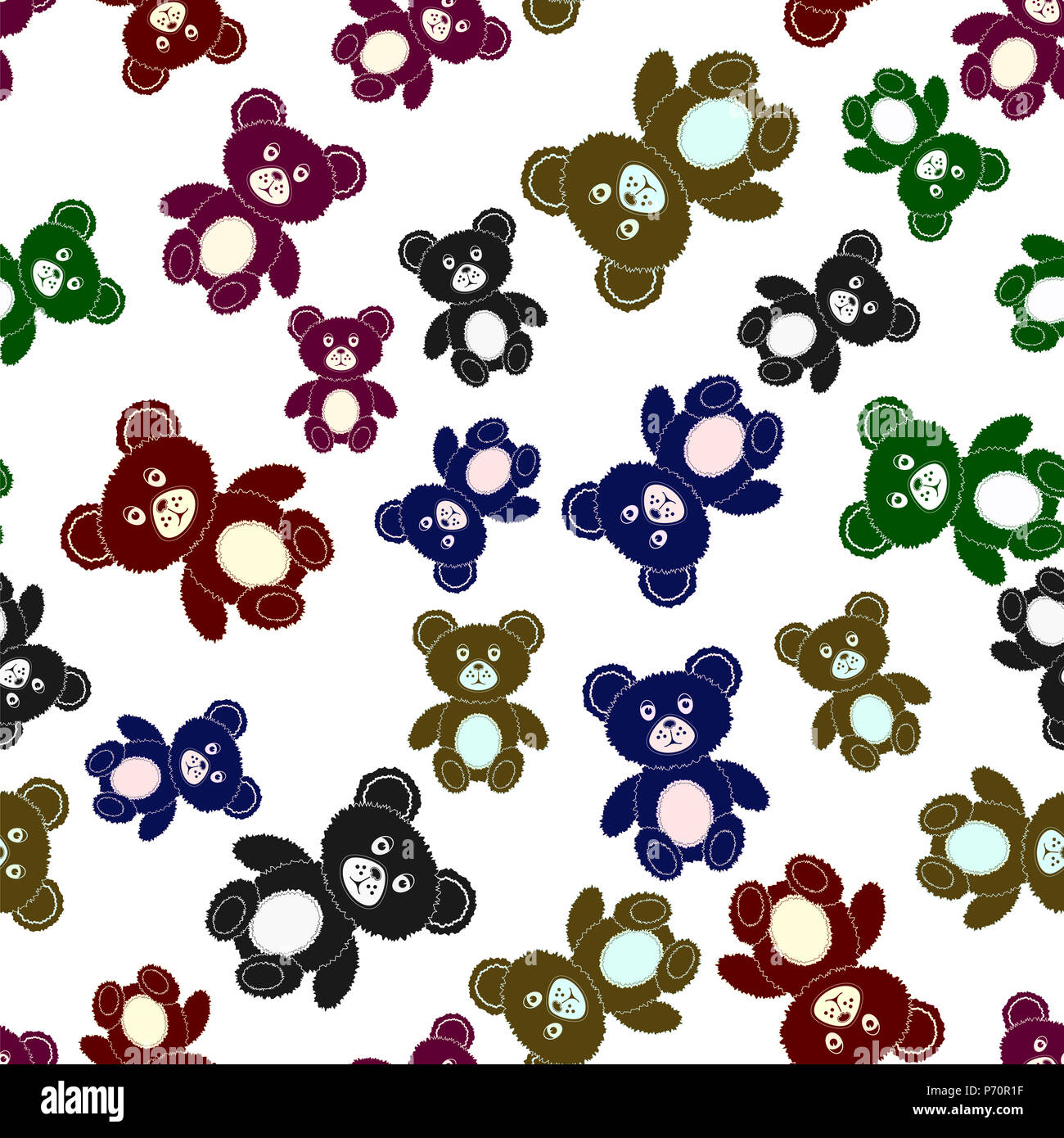 Colorful Bear Seamless Pattern. Toy Background Stock Photo - Alamy
