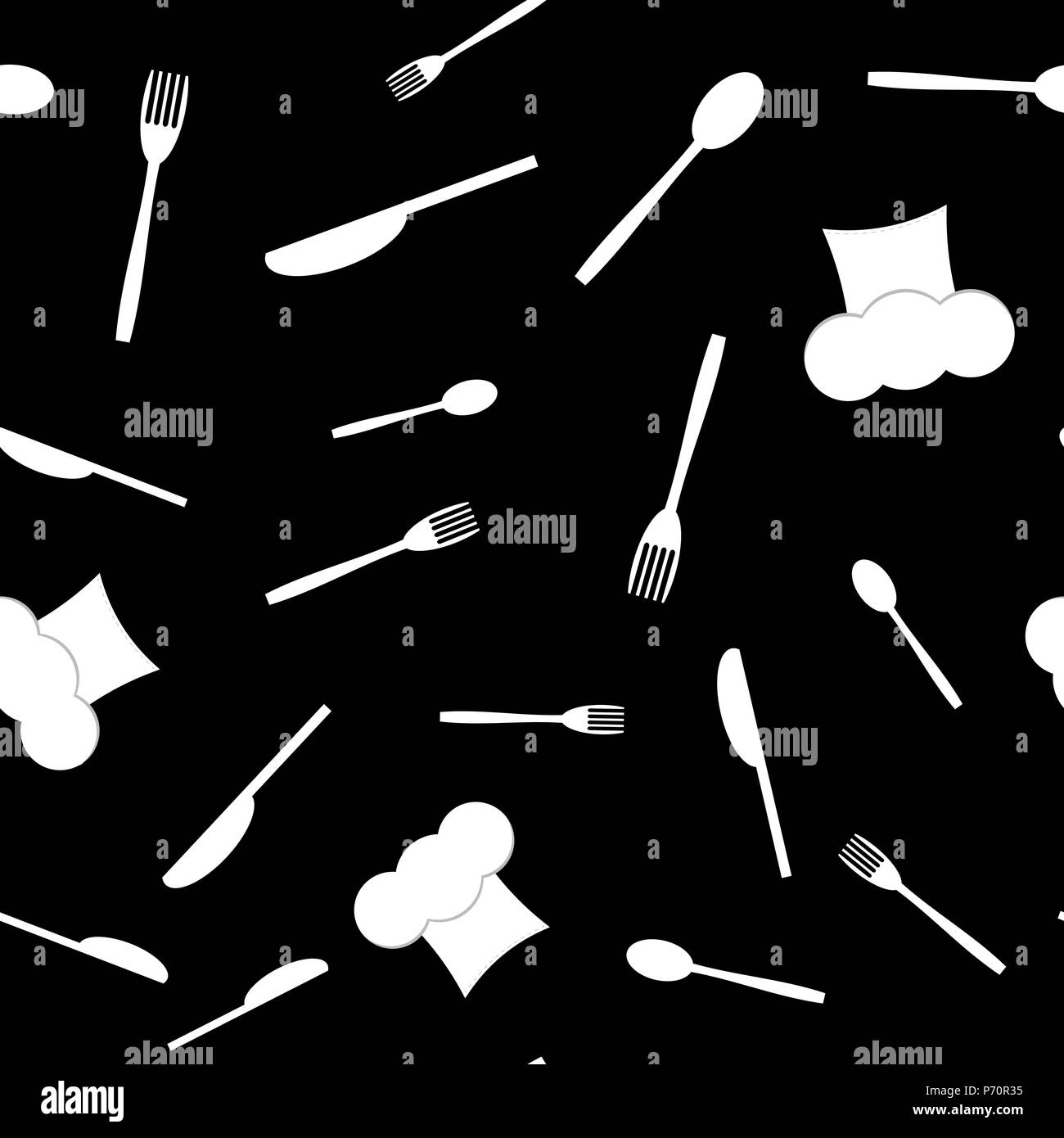 Chef hat pattern Stock Vector Images - Alamy