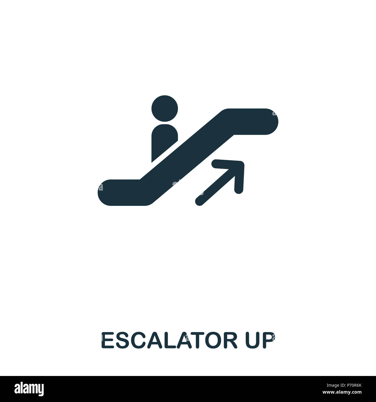 Escalator Up icon. Line style icon design. UI. Illustration of ...