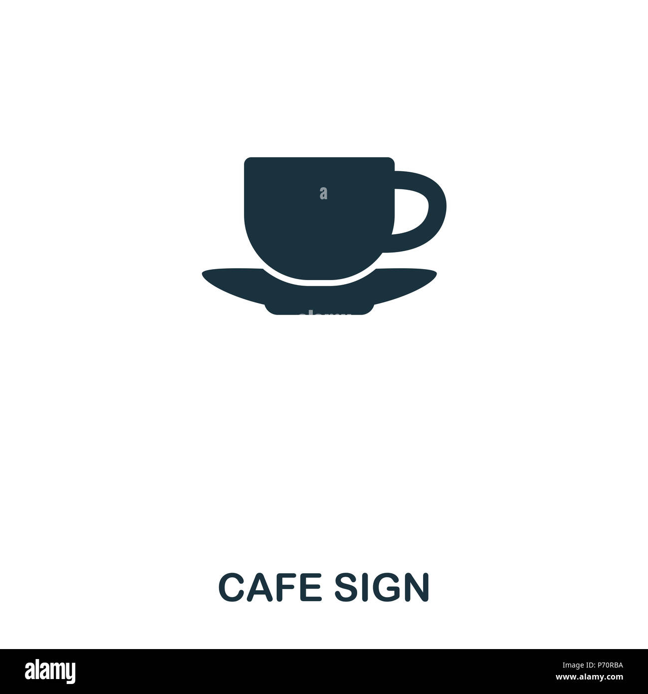 Cafe Sign icon. Line style icon design. UI. Illustration of cafe sign ...