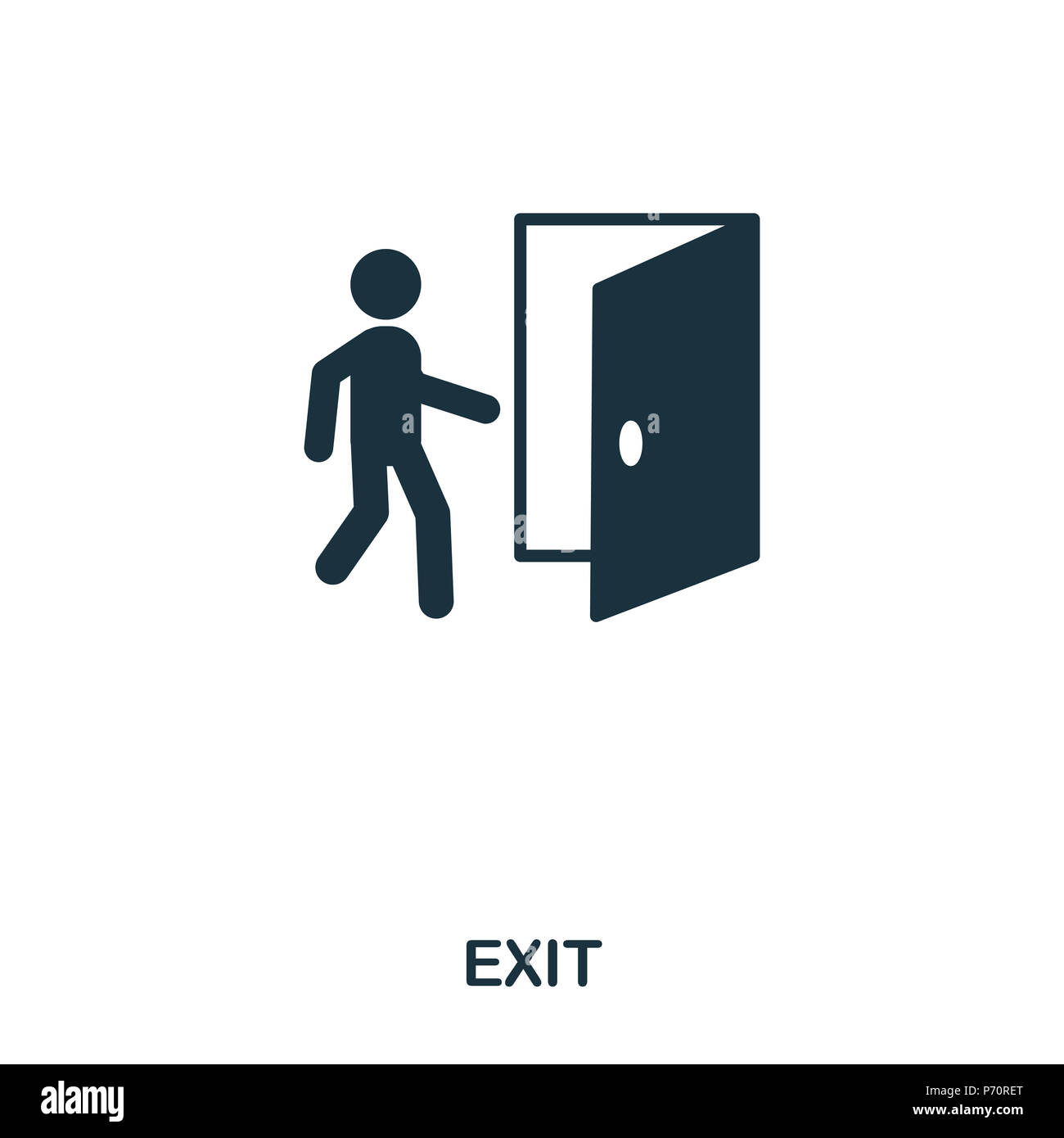 Exit icon. Line style icon design. UI. Illustration of exit icon ...