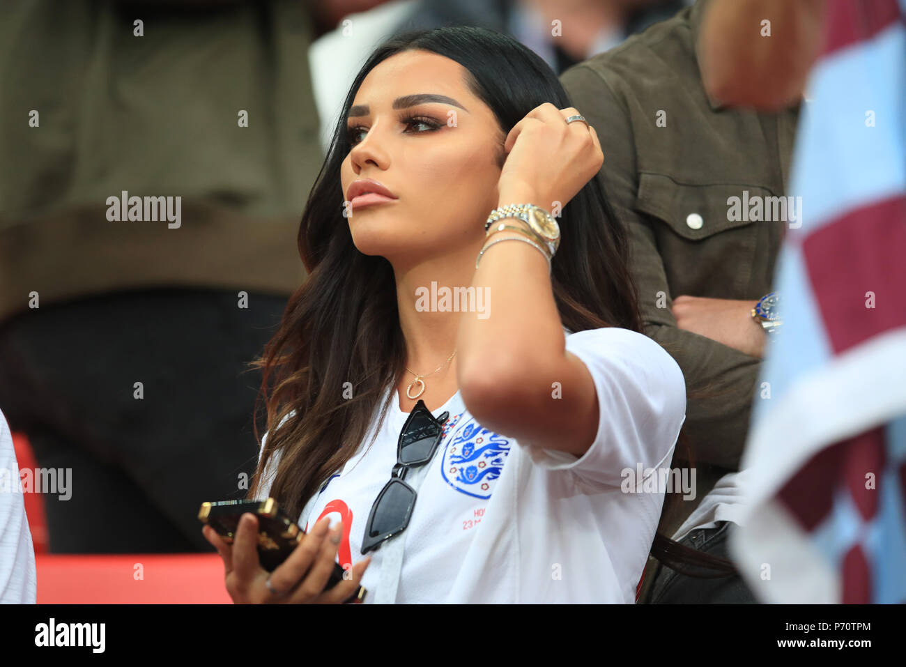 Ruby Mae, girlfirend of England's Dele Alli in the stands ahead of the ...