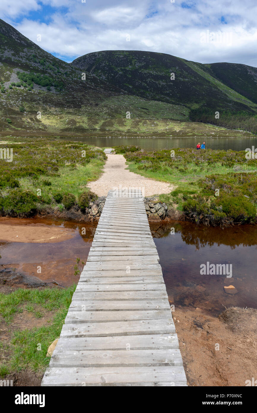 Scenic walk around Loch Muick in Ballater Stock Photo - Alamy