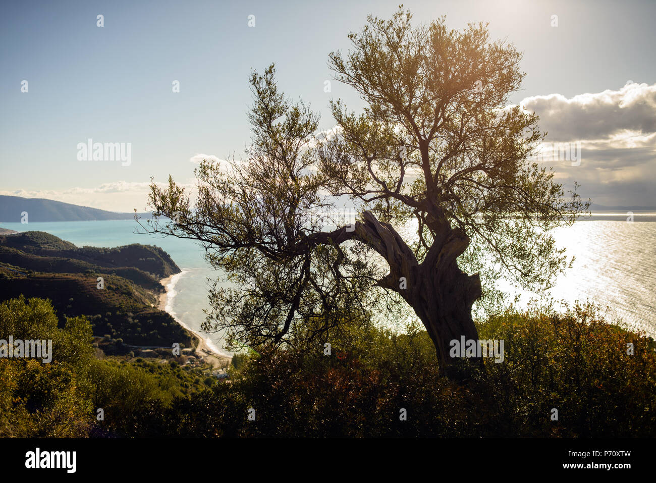 Piqeras village, Saranda district, Albania Stock Photo - Alamy