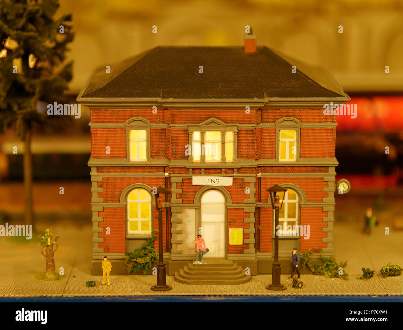 Train station, miniature scale model Stock Photo - Alamy