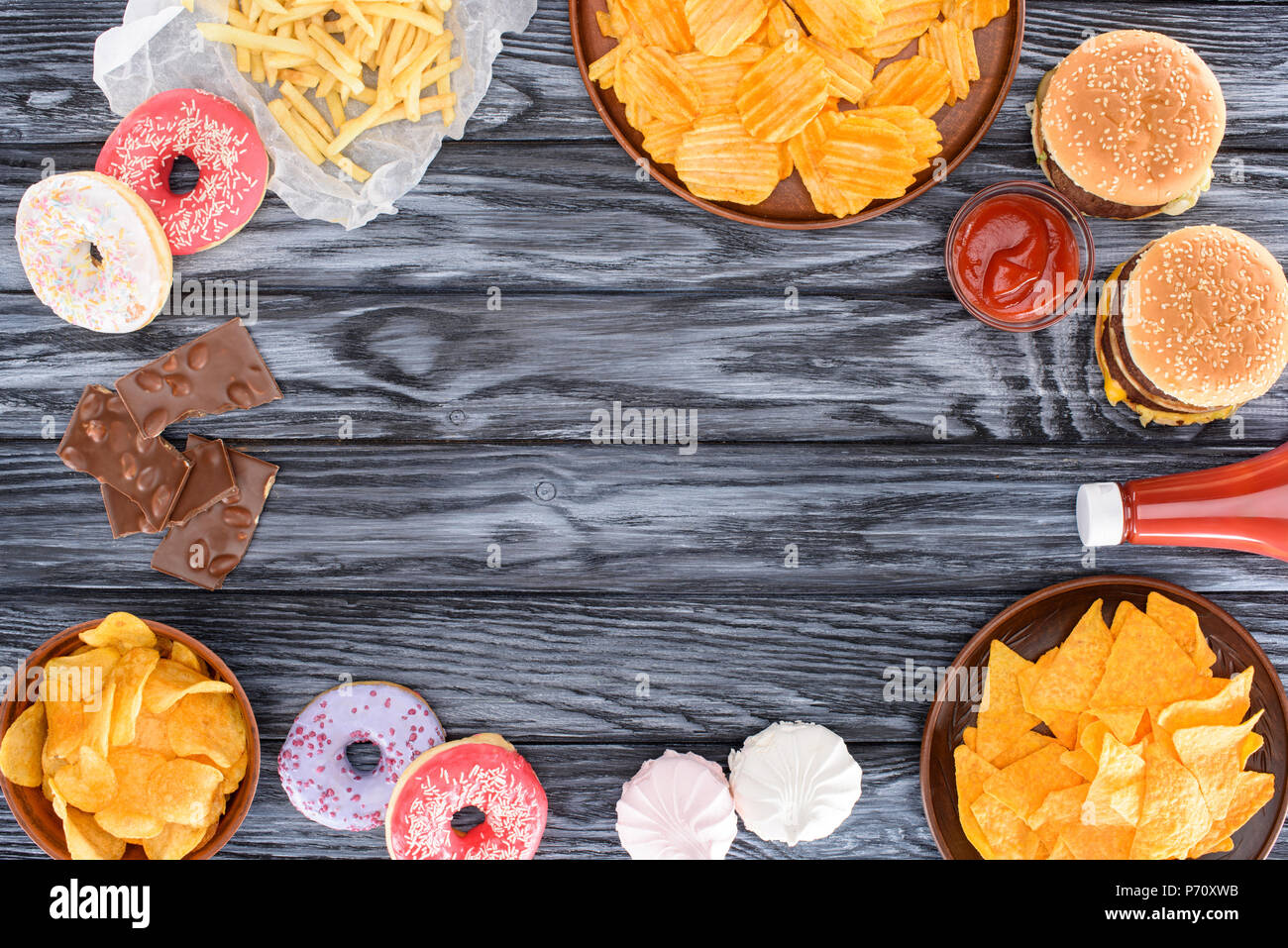 Assorted Junk Food Sweets Nobody High Resolution Stock Photography and ...