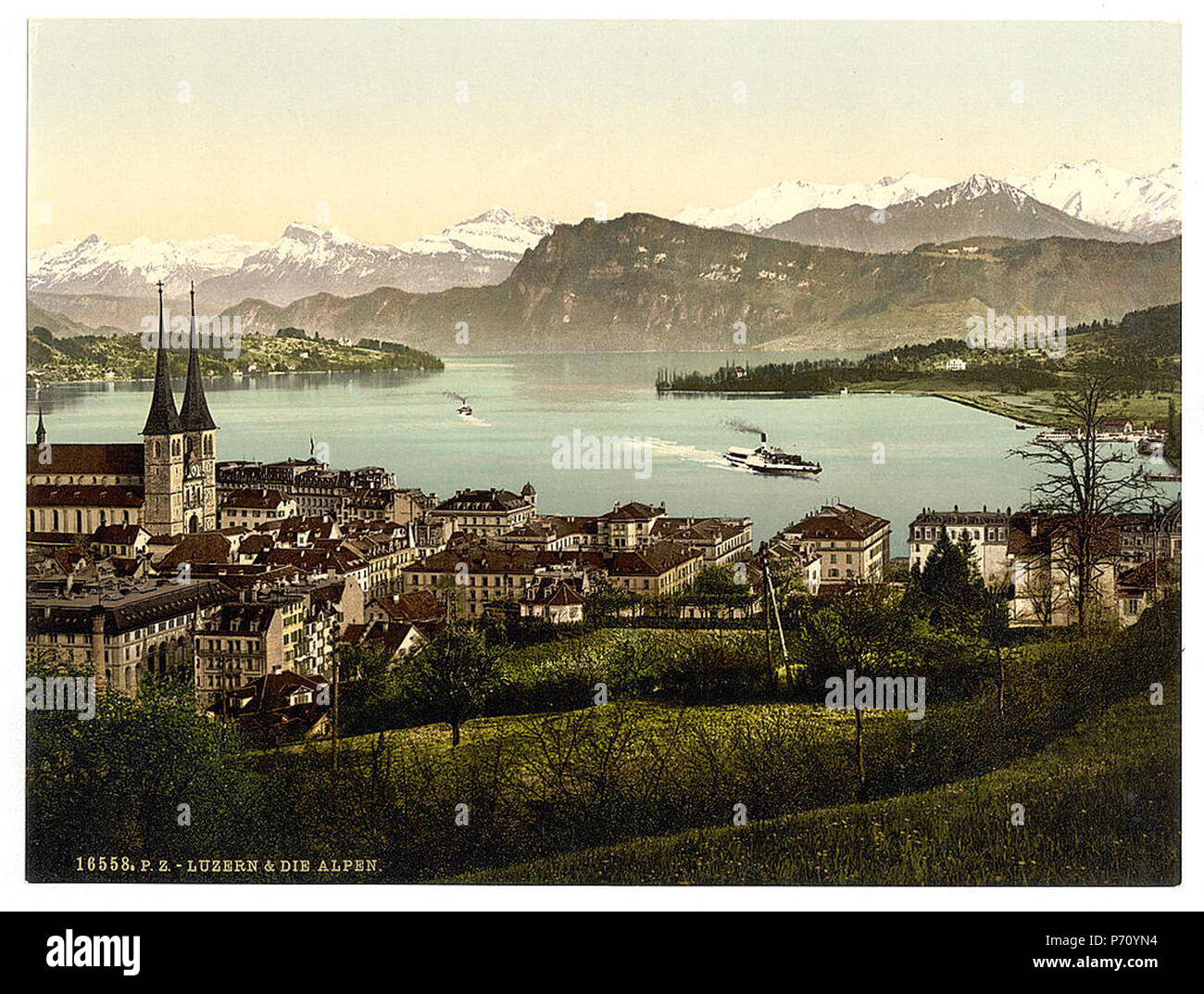 vintage postcard from around europe Stock Photo - Alamy