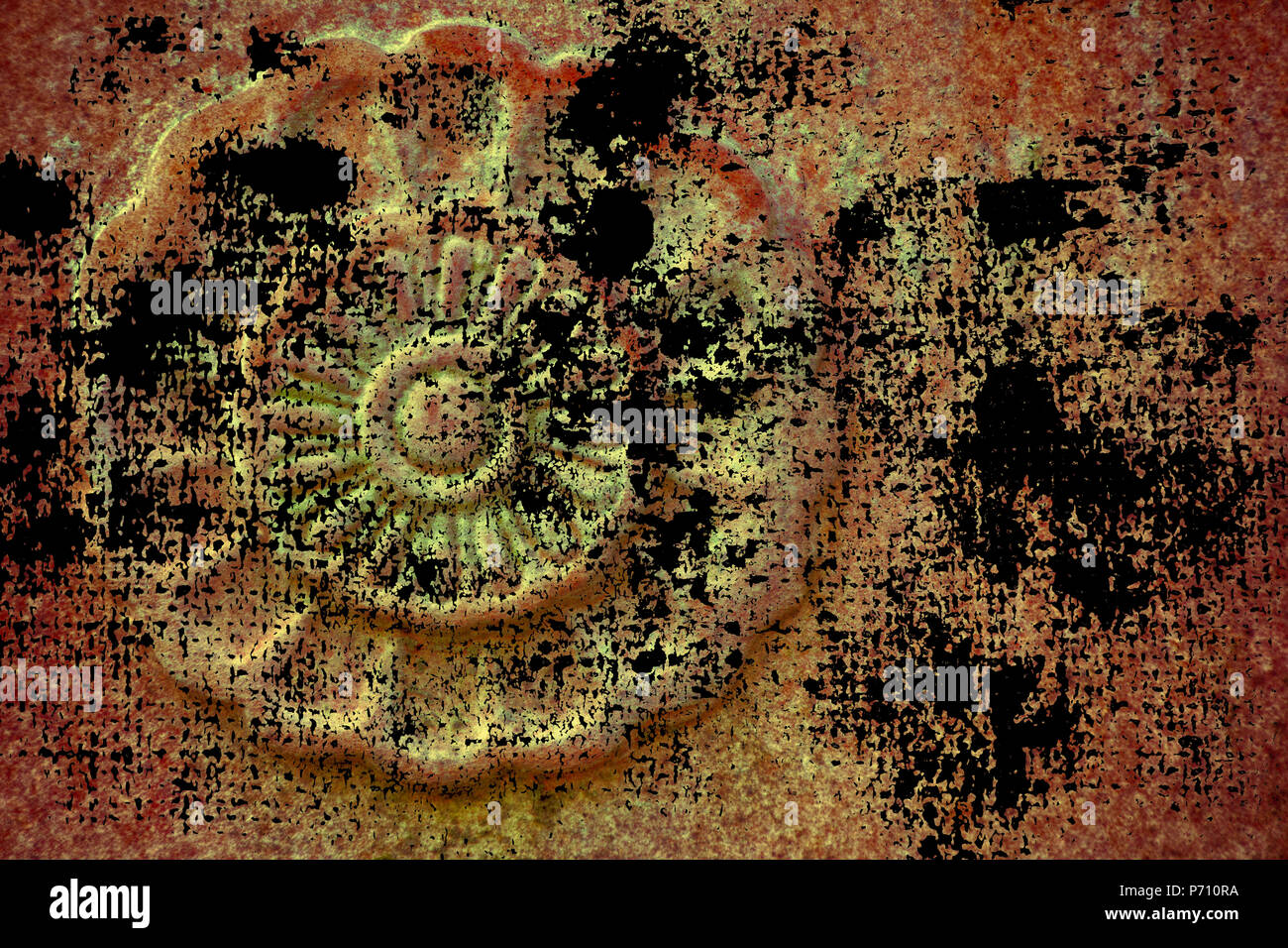 Grunge Ornate stone texture, circle rock shape, background for web site ...