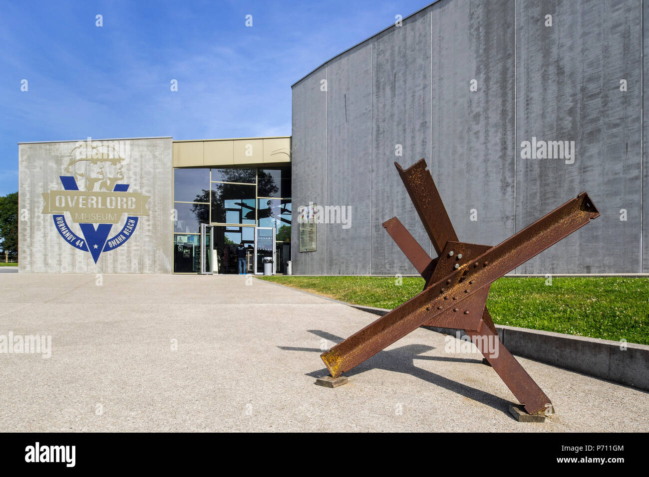 Czech hedgehog at Overlord Museum near Omaha Beach about WW2 Allied ...