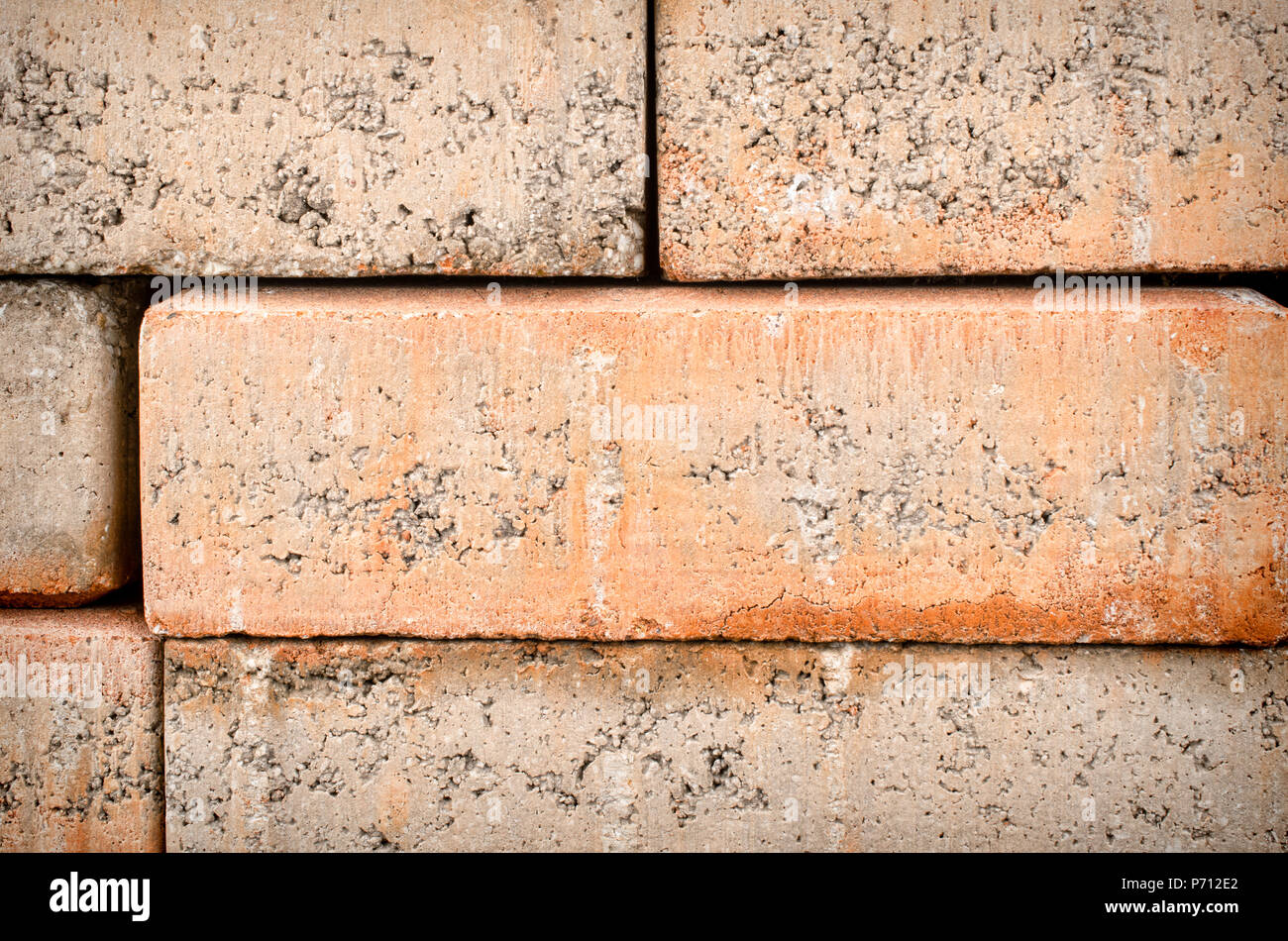 Closeup take of a weathered stone wall with its worn texture Stock ...