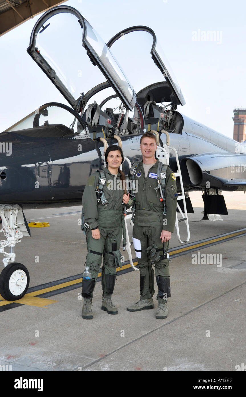Senior Airman Danielle Langland took an incentive flight in a T-38 ...