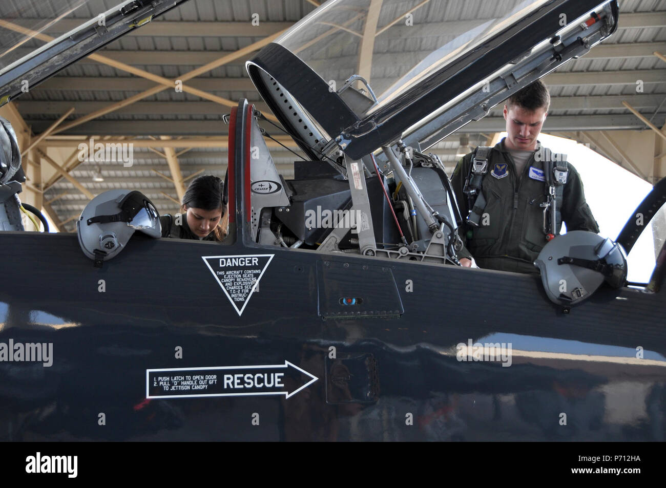 Senior Airman Danielle Langland took an incentive flight in a T-38 ...