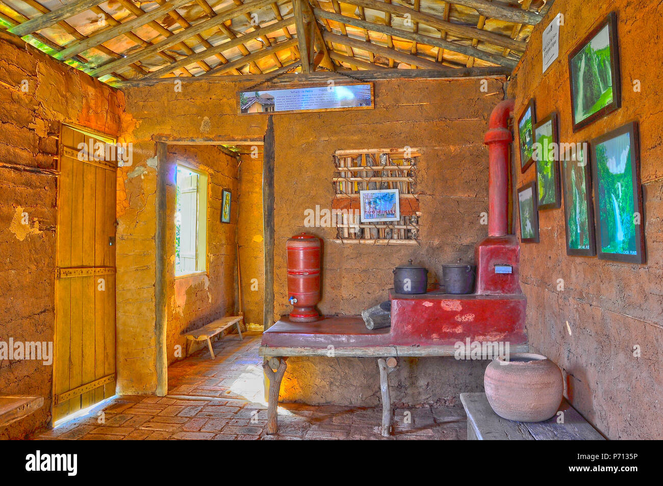 Typical rural kitchen at Minas Gerais estate rural house, Brazil Stock ...