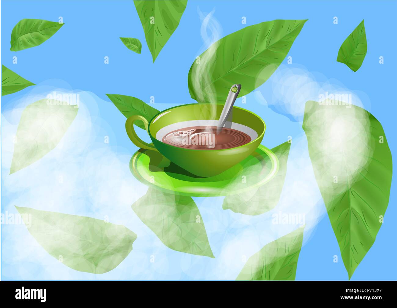 Cloud tea Stock Vector Images - Alamy