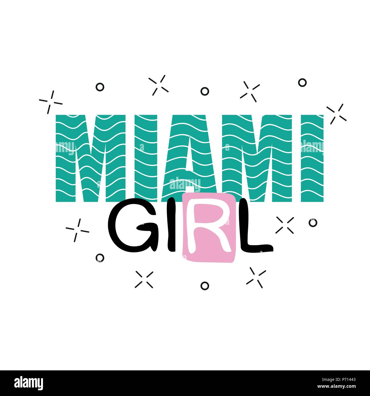 Lettering miami Stock Vector Images - Alamy