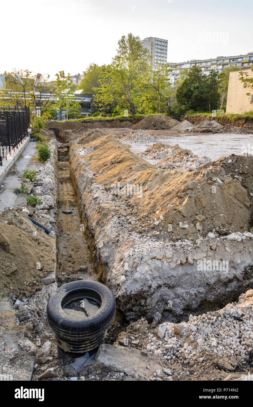 Trench excavation hi-res stock photography and images - Alamy