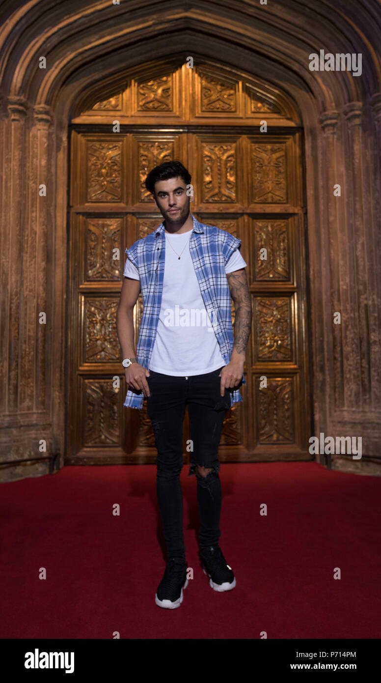 EDITORIAL USE ONLY Love Island's Nial Aslam arrives at the exclusive ...