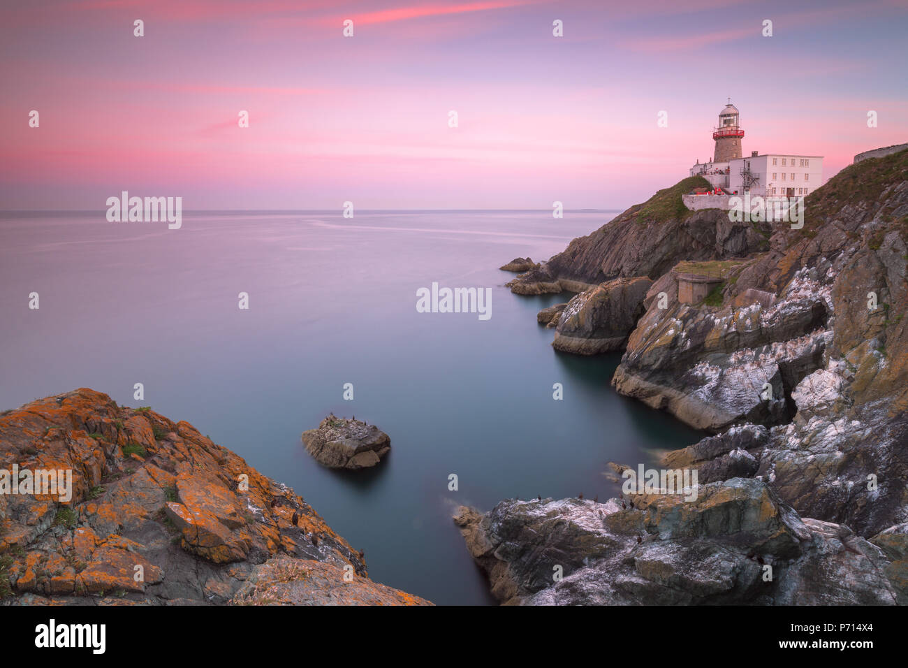 Sunset on Baily Lighthouse, Howth, County Dublin, Republic of Ireland ...
