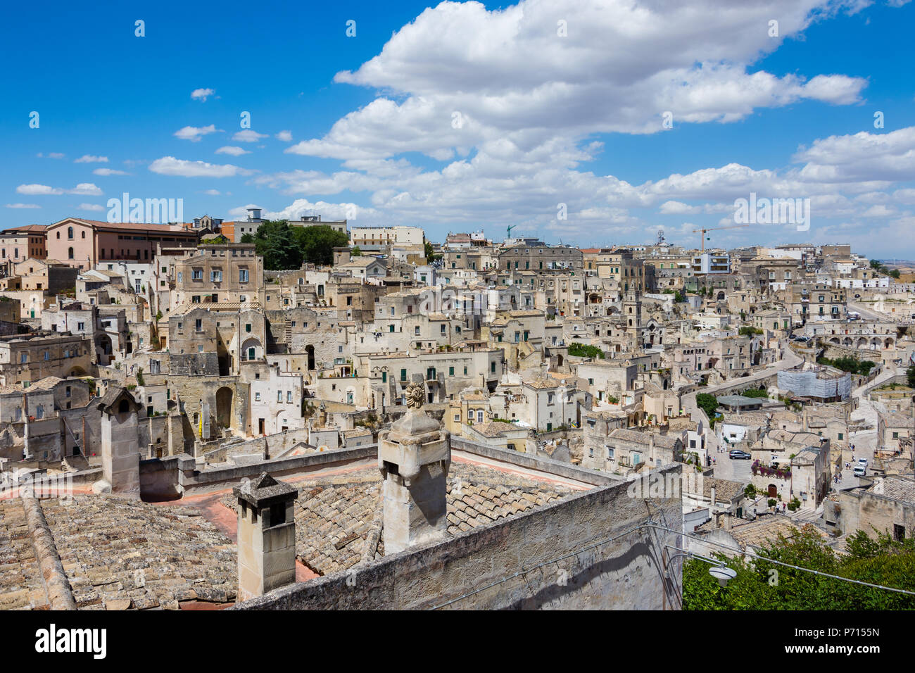 Panoramic view of the ancient town of Matera (Sassi di Matera ...