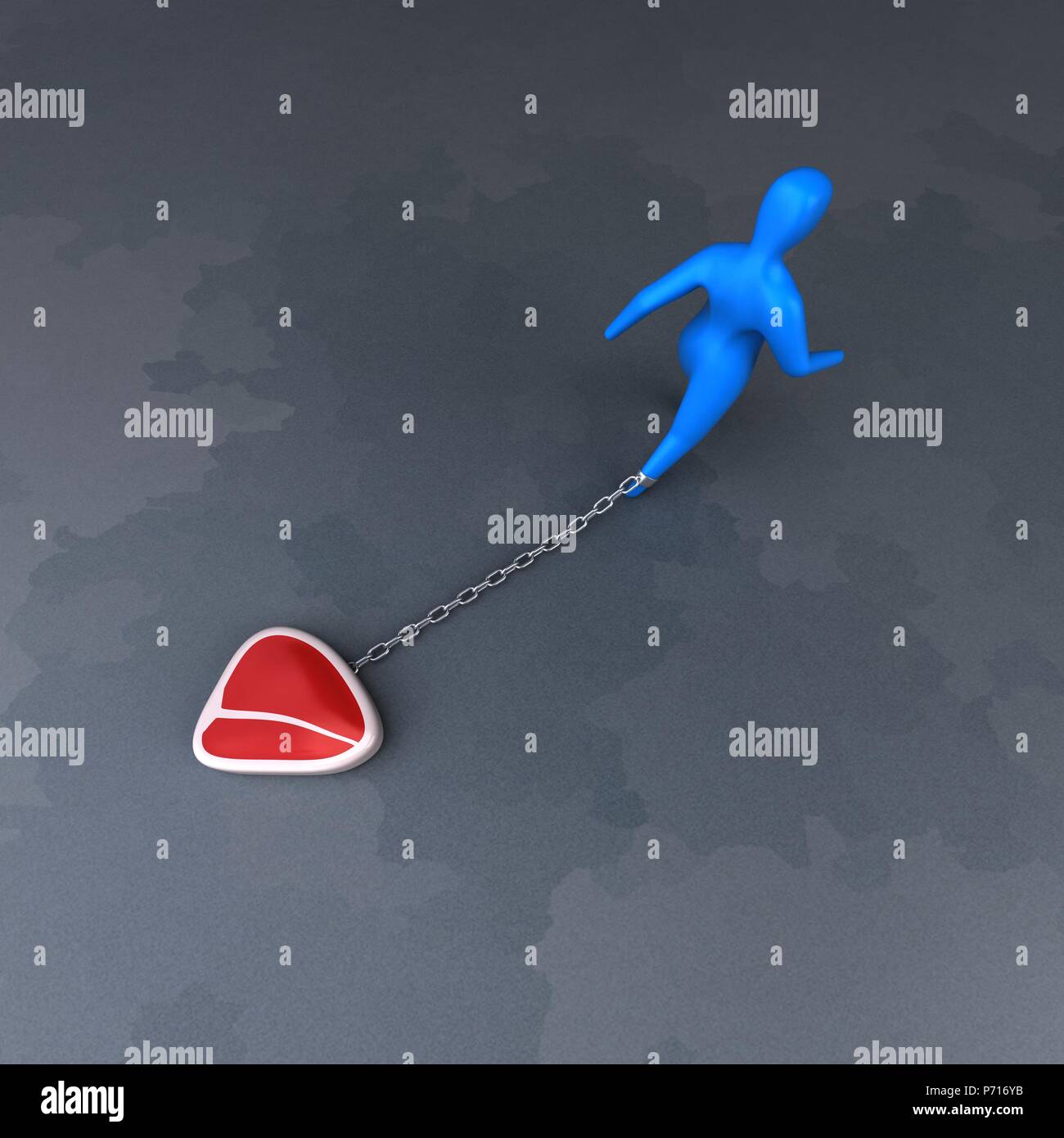 Burden symbol - 3D Illustration Stock Photo - Alamy