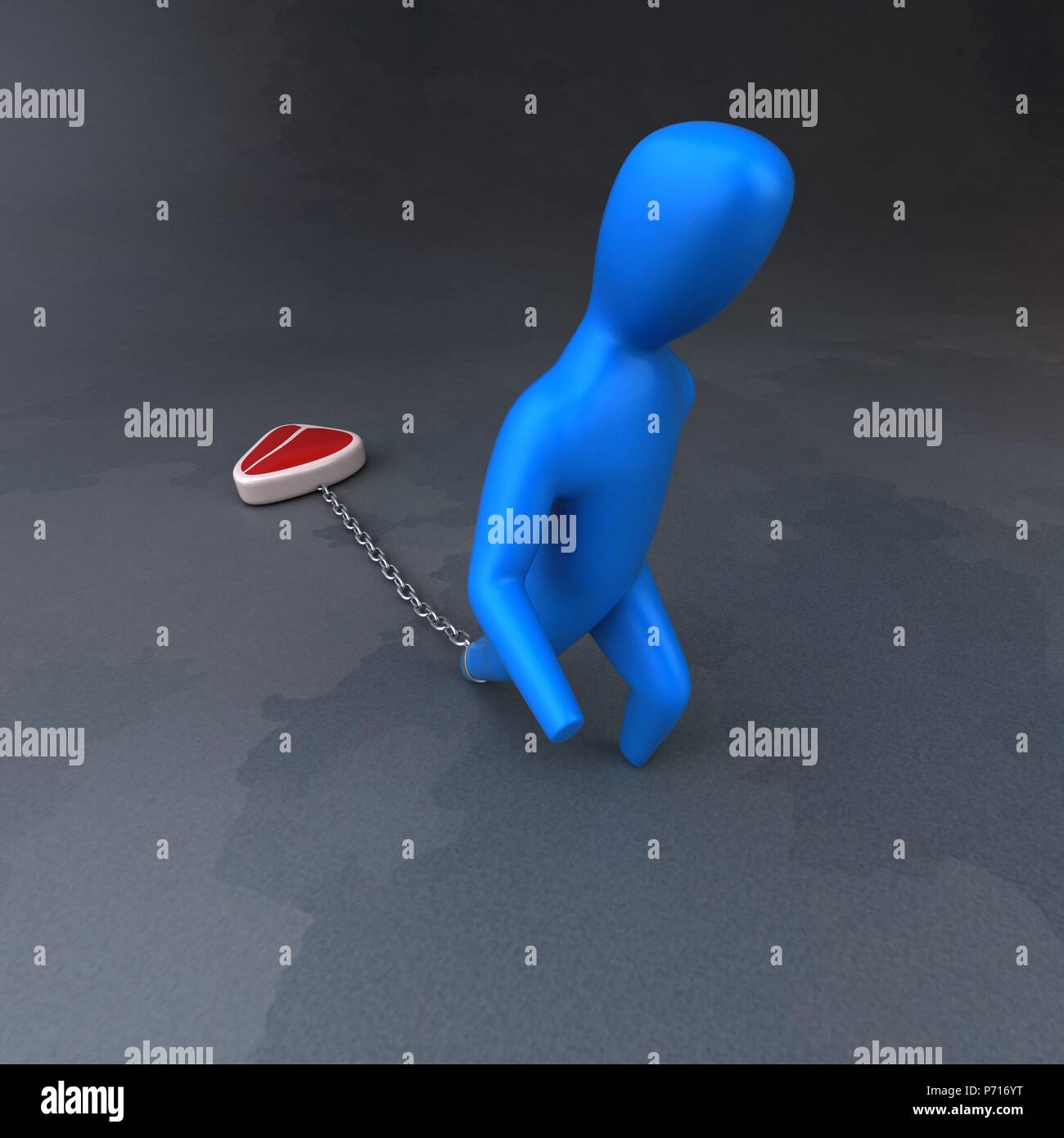 Burden symbol - 3D Illustration Stock Photo - Alamy