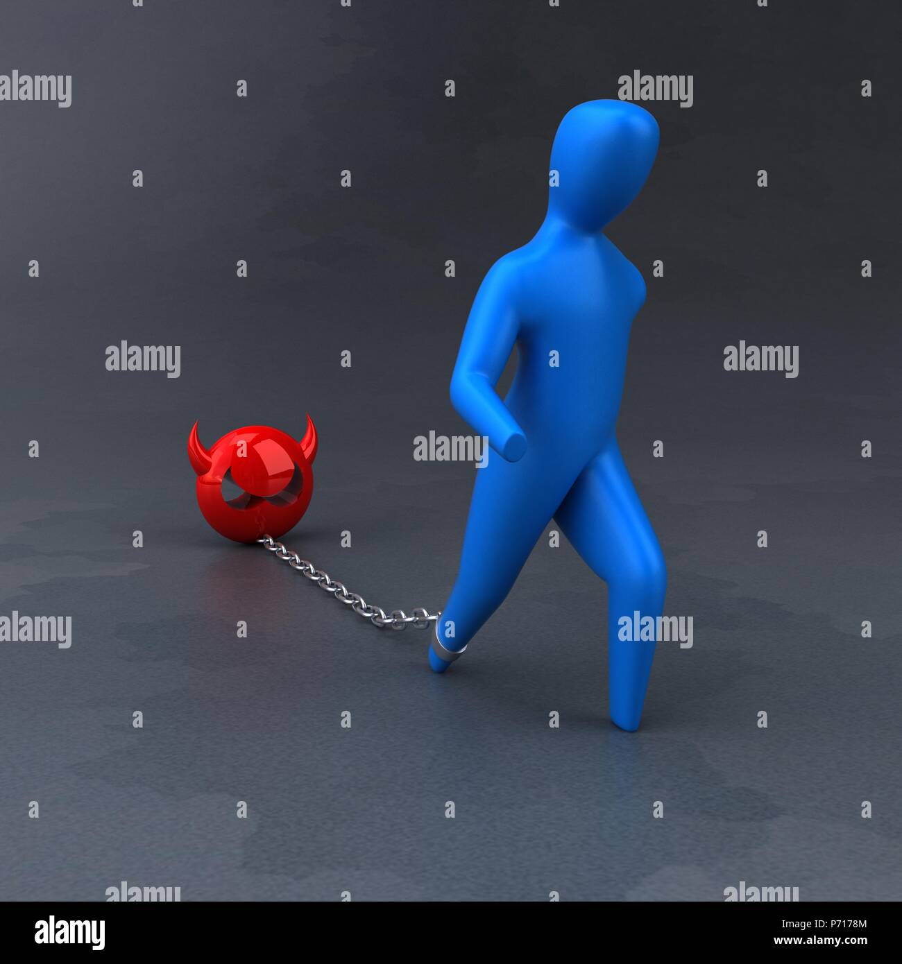 Burden symbol - 3D Illustration Stock Photo - Alamy