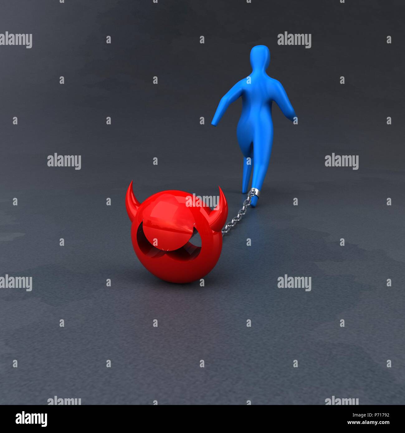 Burden symbol - 3D Illustration Stock Photo - Alamy