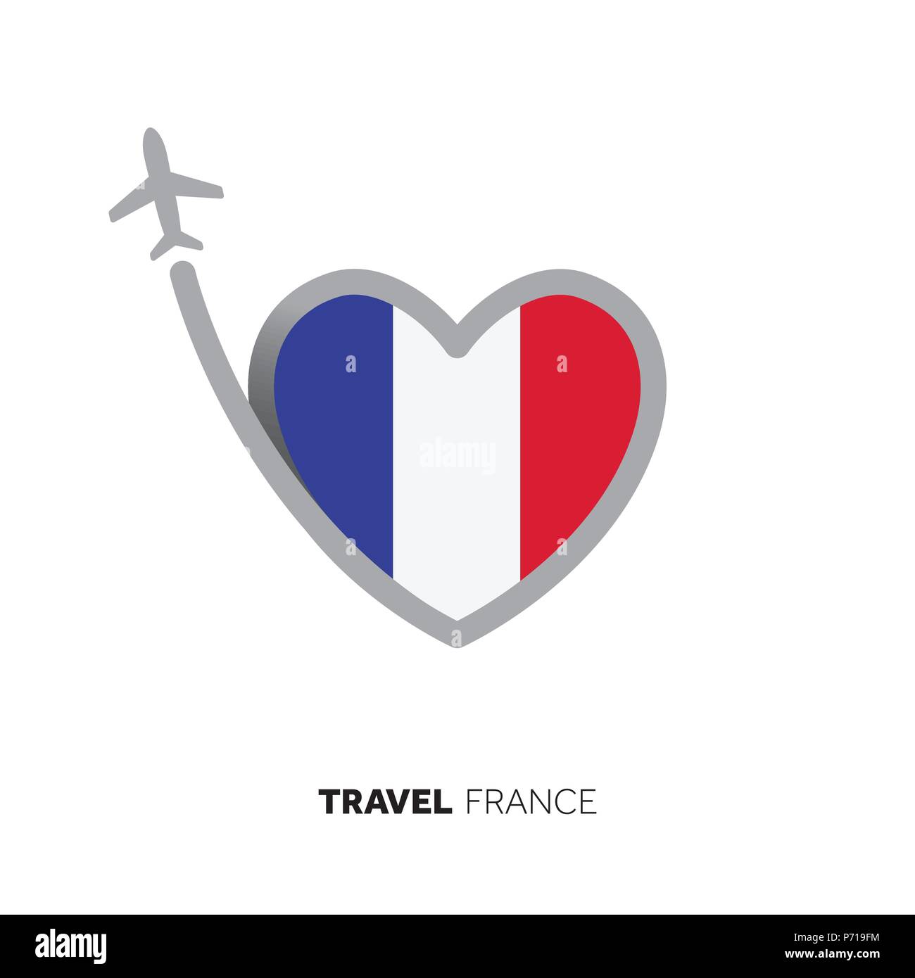 Isolated heart shape french flag Stock Vector Images - Alamy