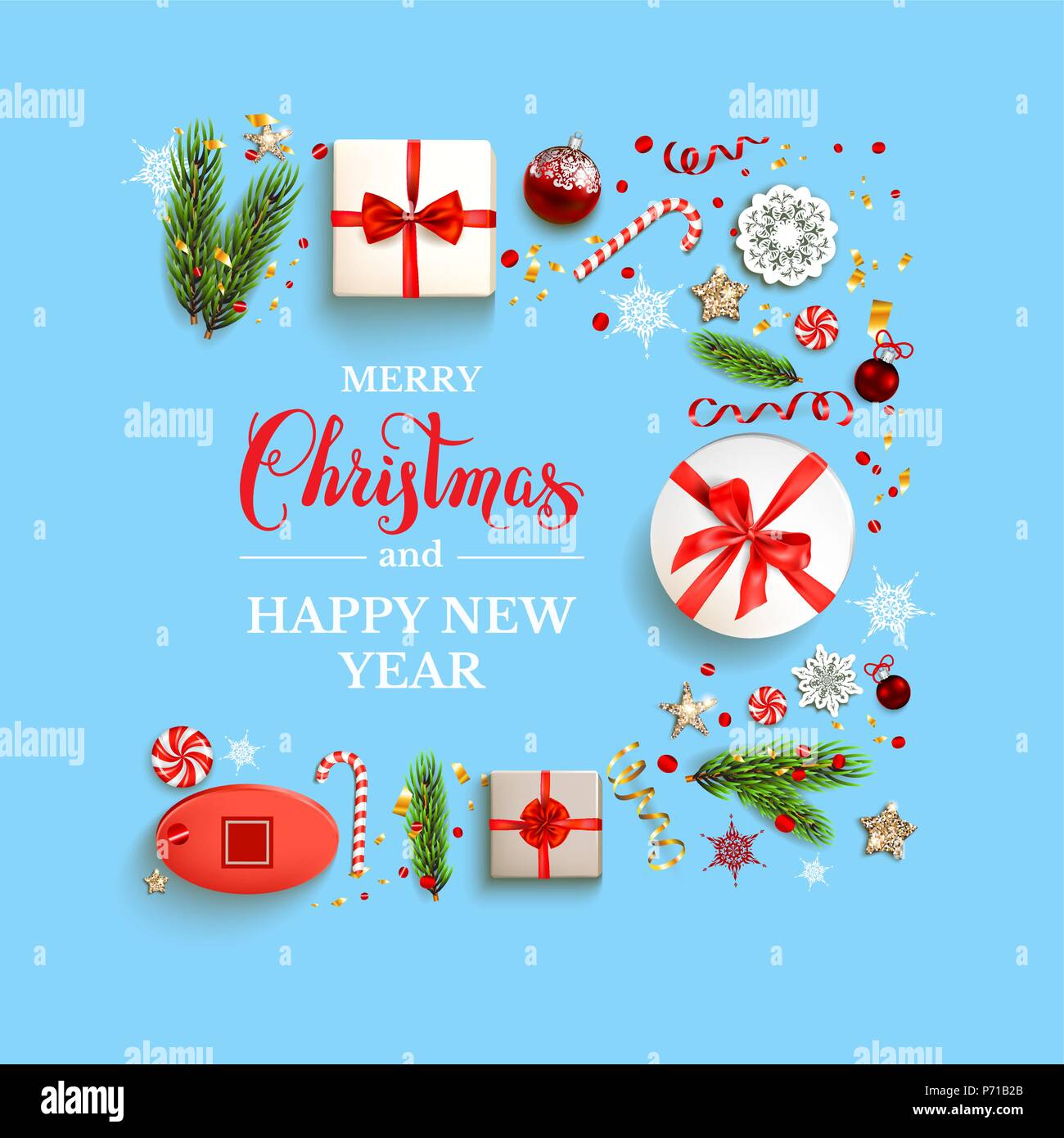 Christmas holiday background realistic Stock Vector Images - Alamy