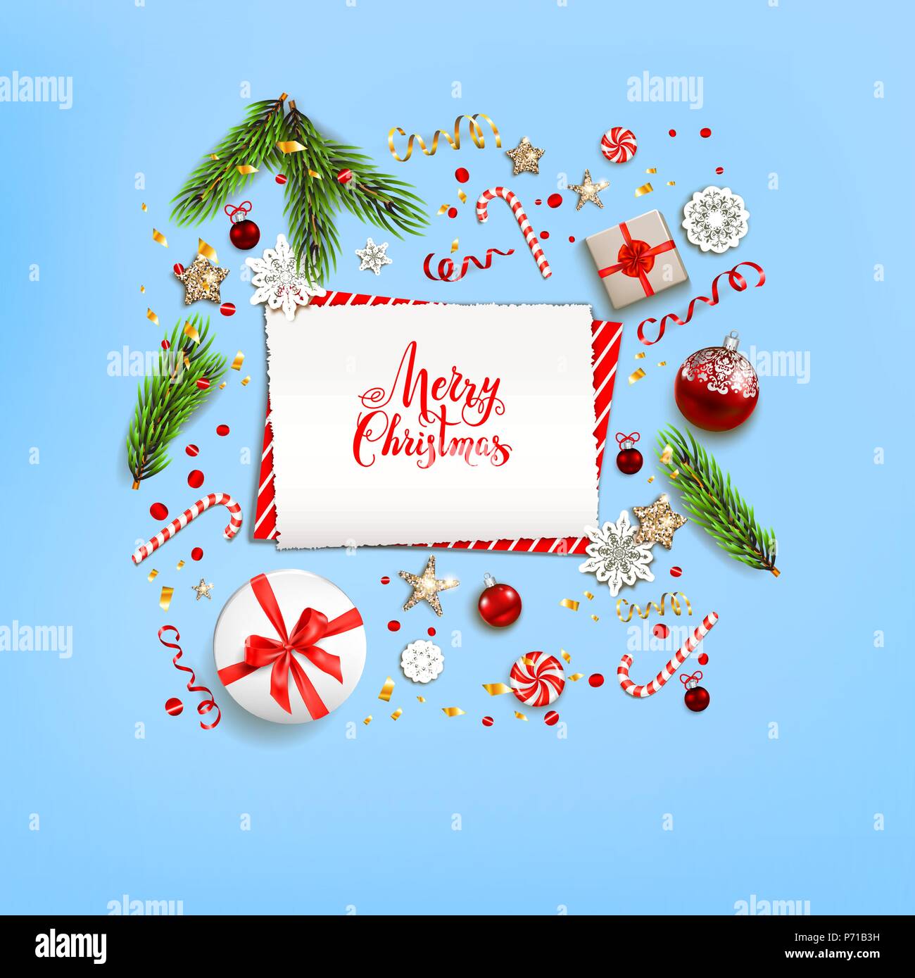 Winter flat lay Stock Vector Images - Alamy